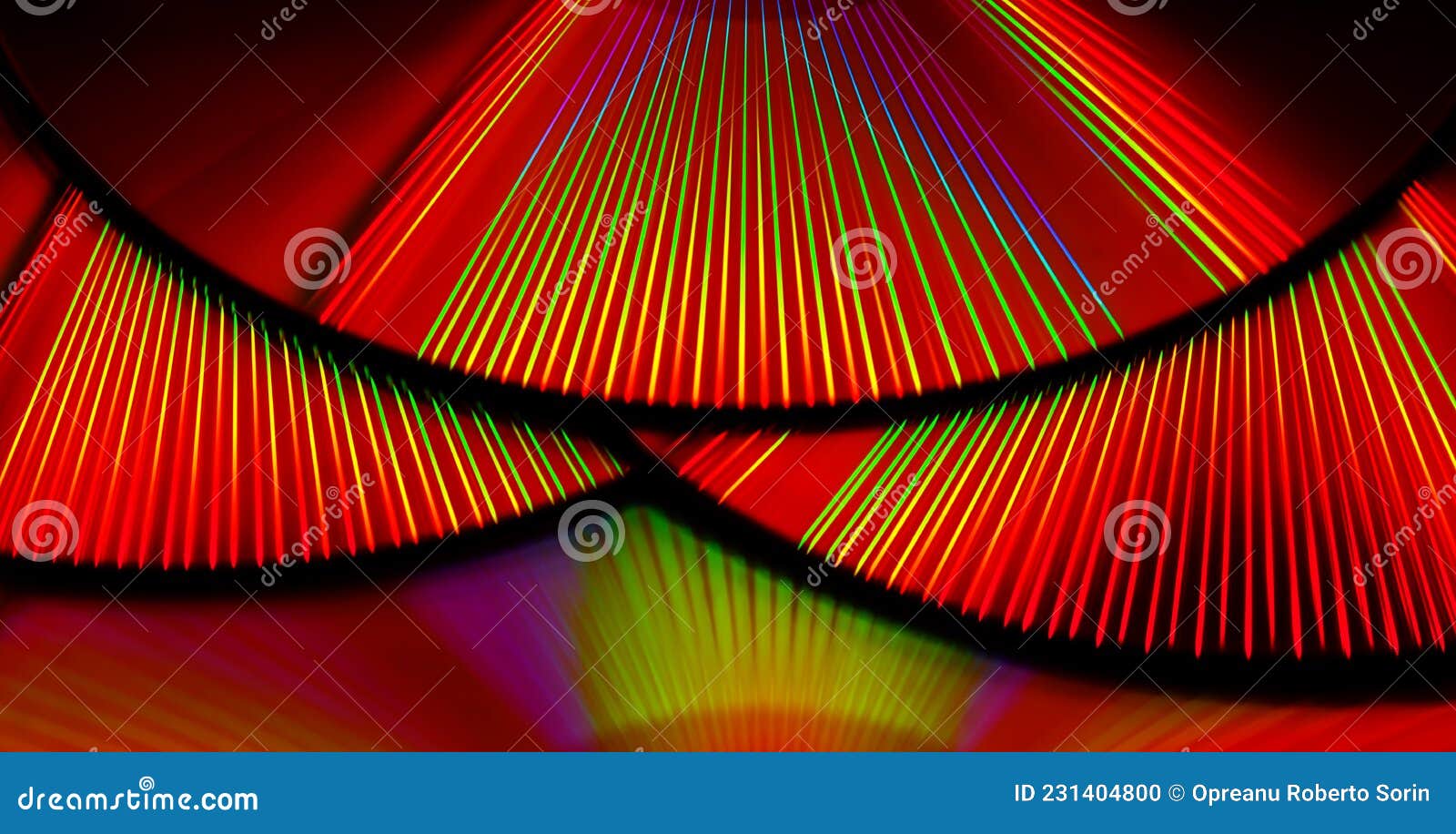 Red Led Light Rays Reflection on Cd Surface Stock Photo - Image of ...