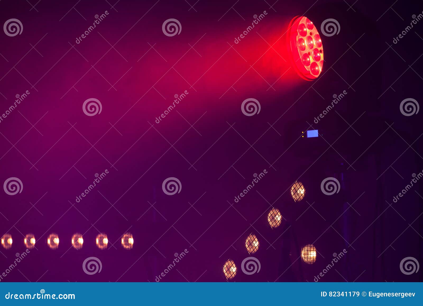 Red LED Spot Light, Stage Illumination Stock Image - Image of bright ...