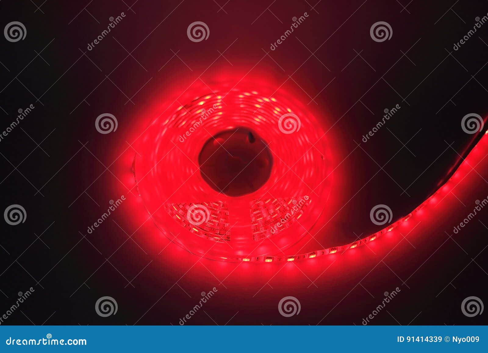 Red LED strip light stock image. Image of diodes, illuminate - 91414339
