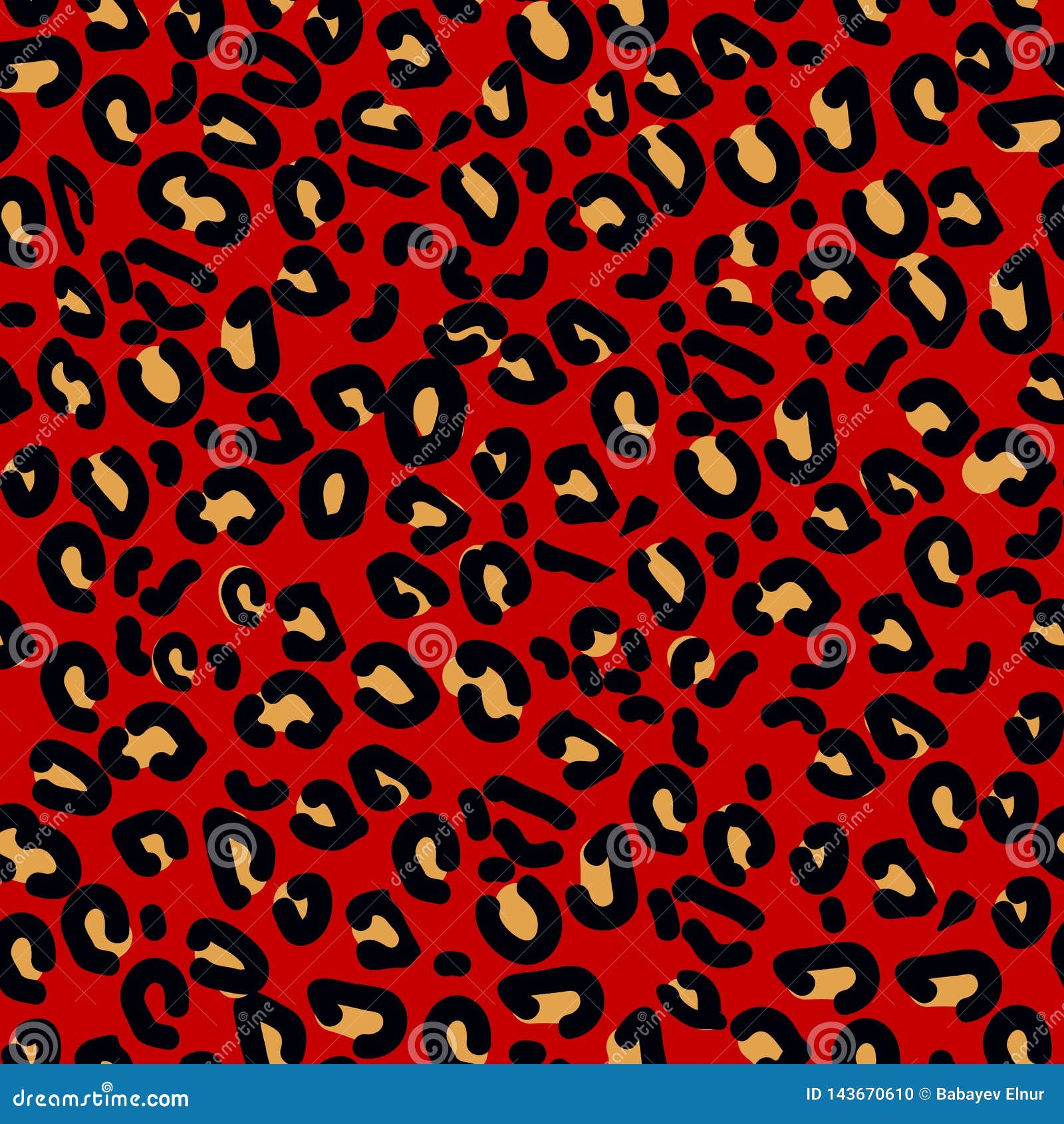 Red Leopard Seamless Pattern. Animal Print Stock Illustration ... Red Leopard Seamless Pattern. Animal Print Stock Illustration ...