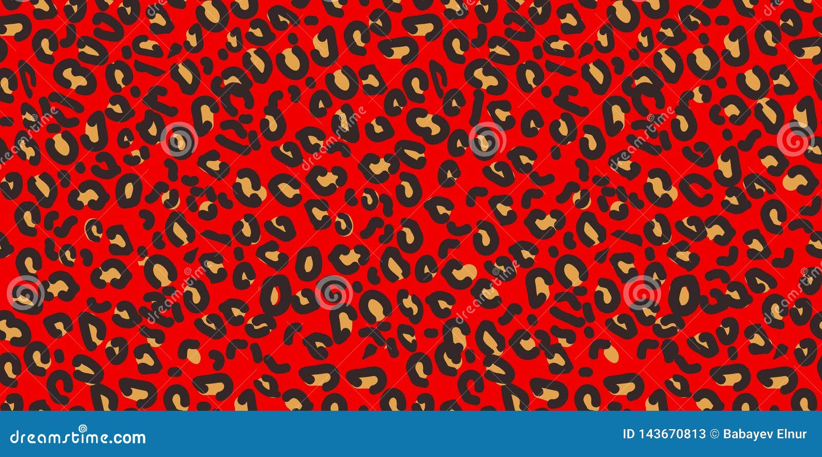 Red Leopard Seamless Pattern. Animal Print Stock Illustration ... Red Leopard Seamless Pattern. Animal Print Stock Illustration ...