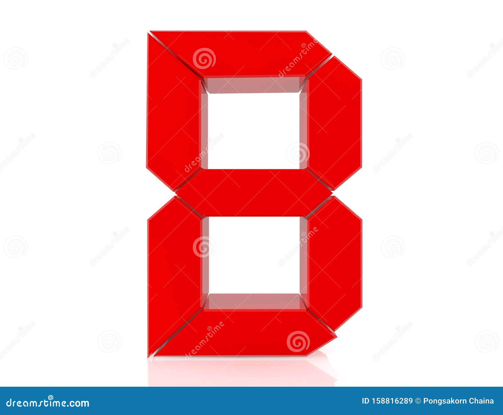 The Red Letter B Digital Style 3d Rendering Stock Illustration ...