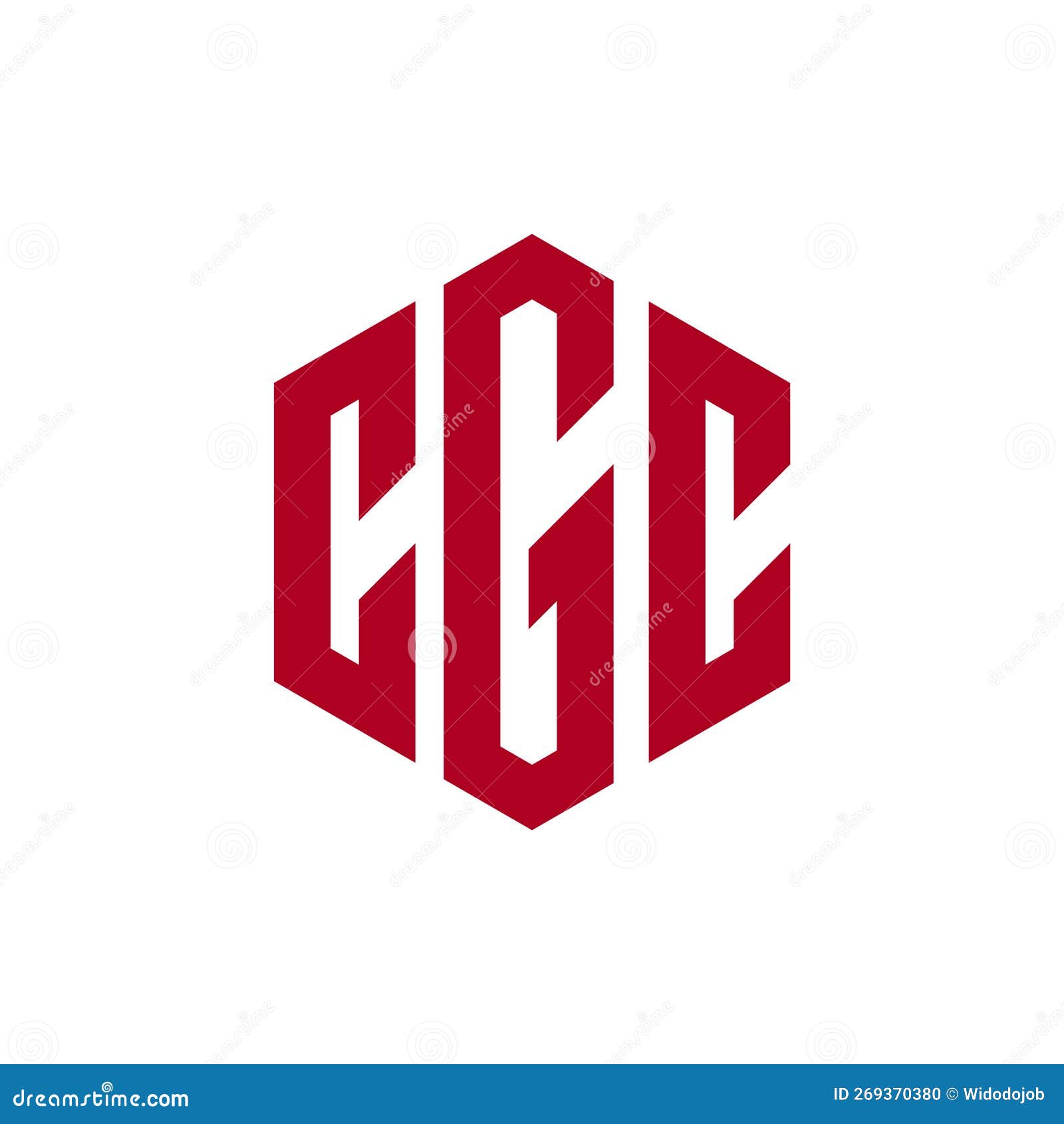 Red Letter CGC Logo Hexagon Stock Vector - Illustration of logo, line ...