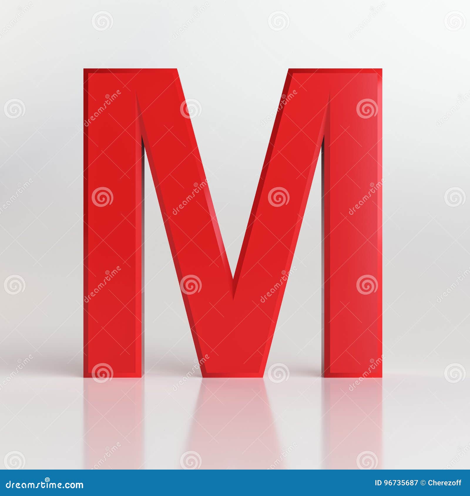 Red Letter. 3D Illustration Stock Illustration - Illustration of font ...