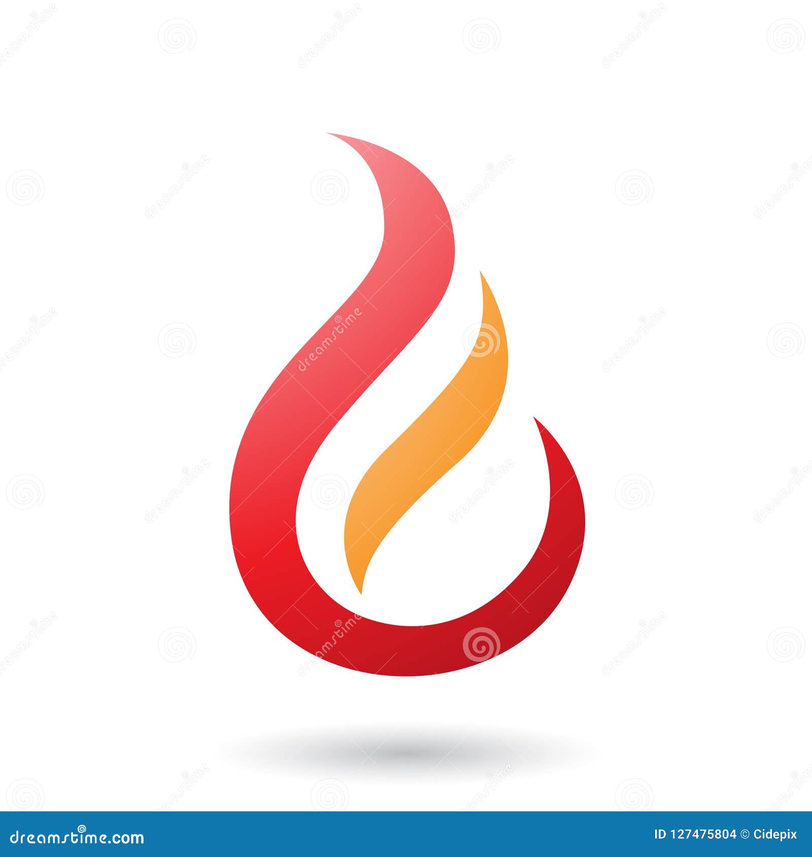 Red Letter E Shaped Fire Icon Vector Illustration Stock Vector ...