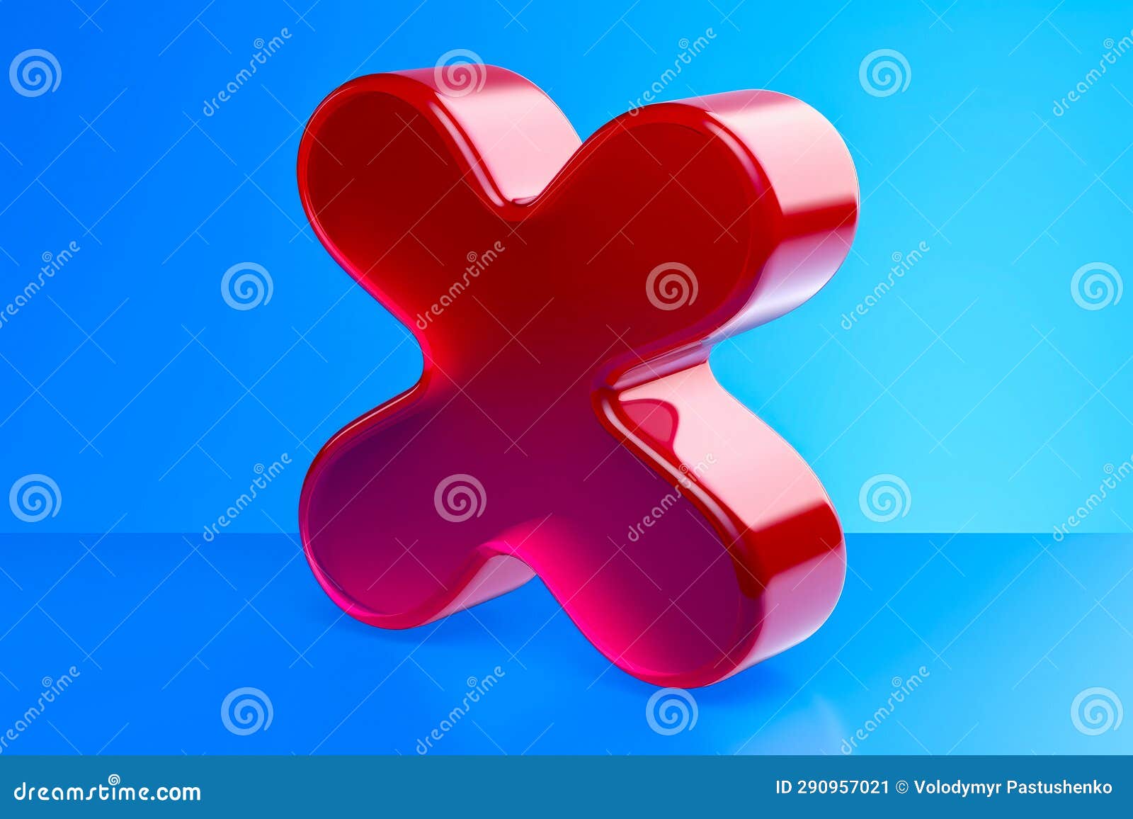 Red Letter K on Blue Background with Red Background. Generative AI ...