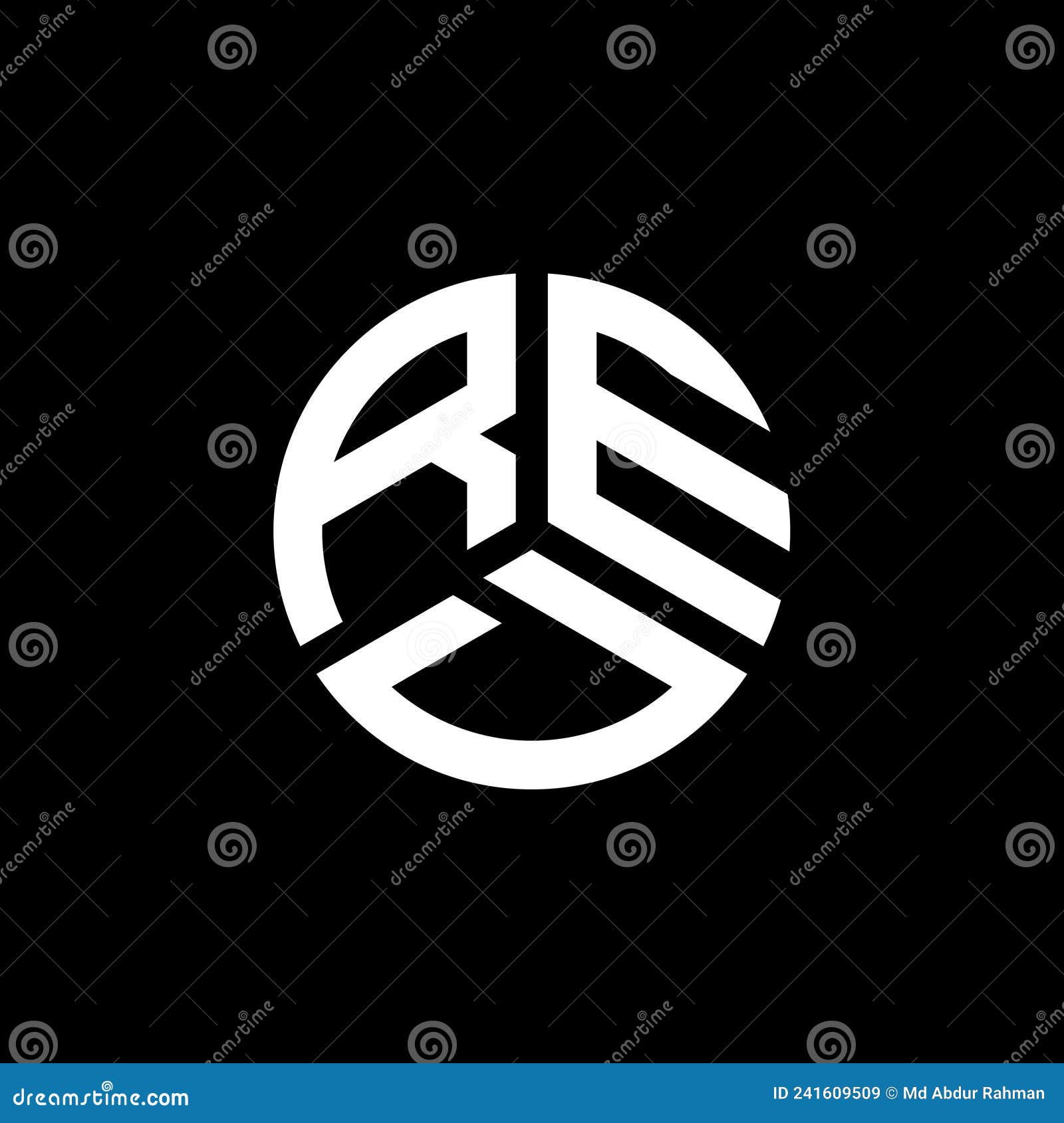 RED Letter Logo Design on Black Background. RED Creative Initials ...