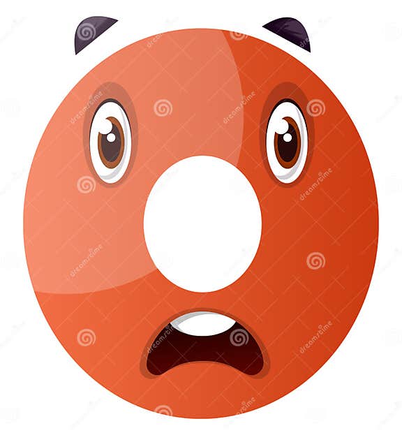 Red Letter O Vector Illustration Stock Vector - Illustration of design ...