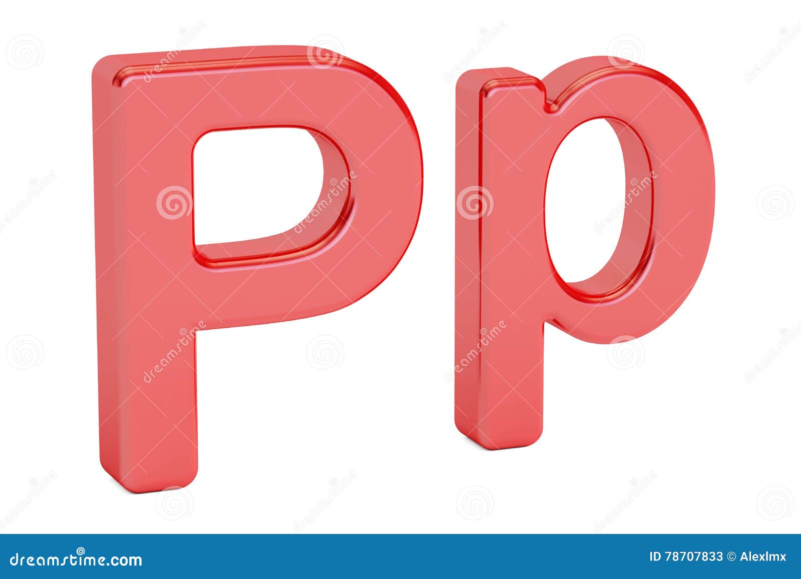 Red Letter P, 3D Rendering Stock Image | CartoonDealer.com #78707833