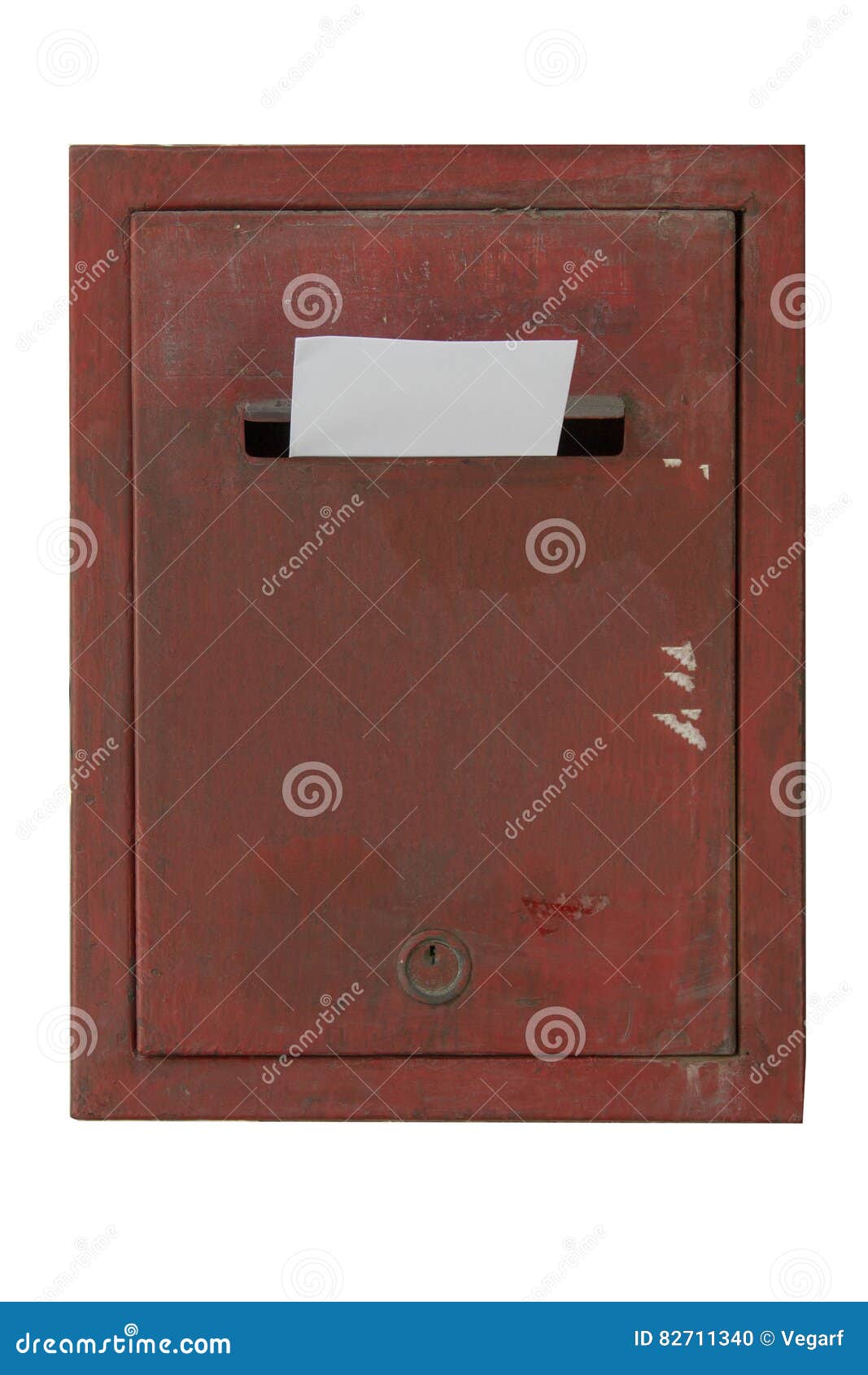 Red Letterbox Isolated White Stock Photo - Image of isolated, mail ...
