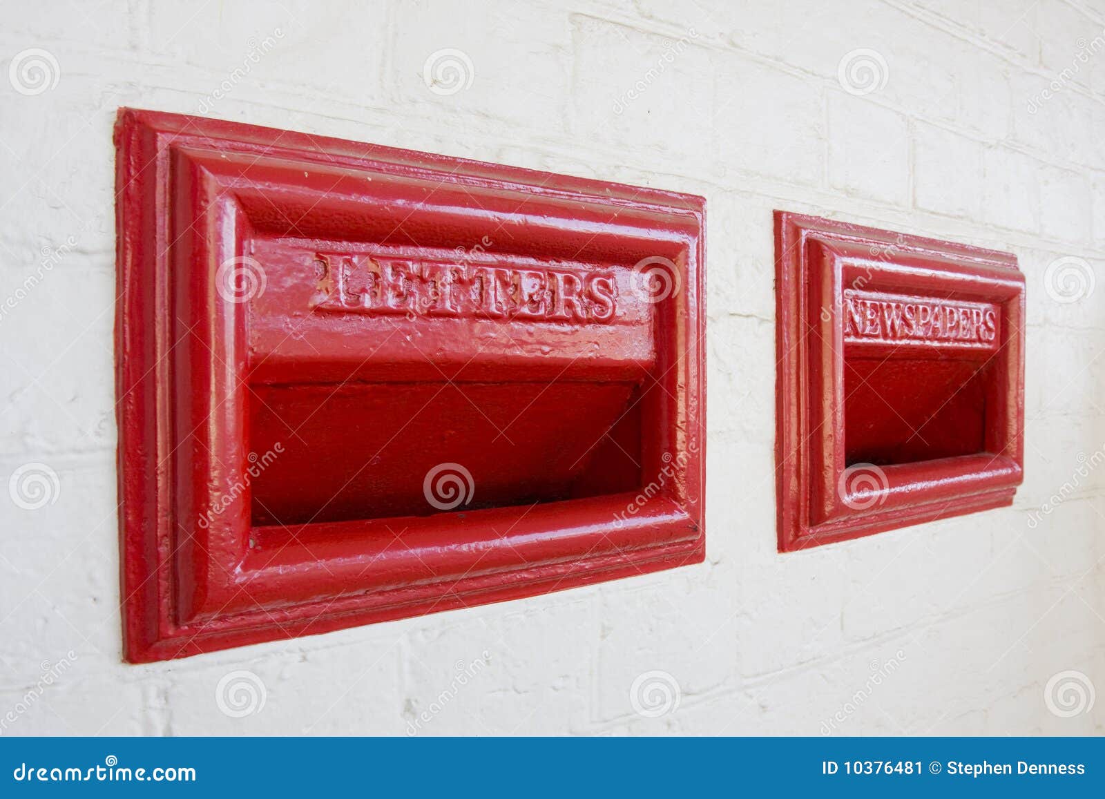 Red letterbox old style stock image. Image of newspaper - 10376481
