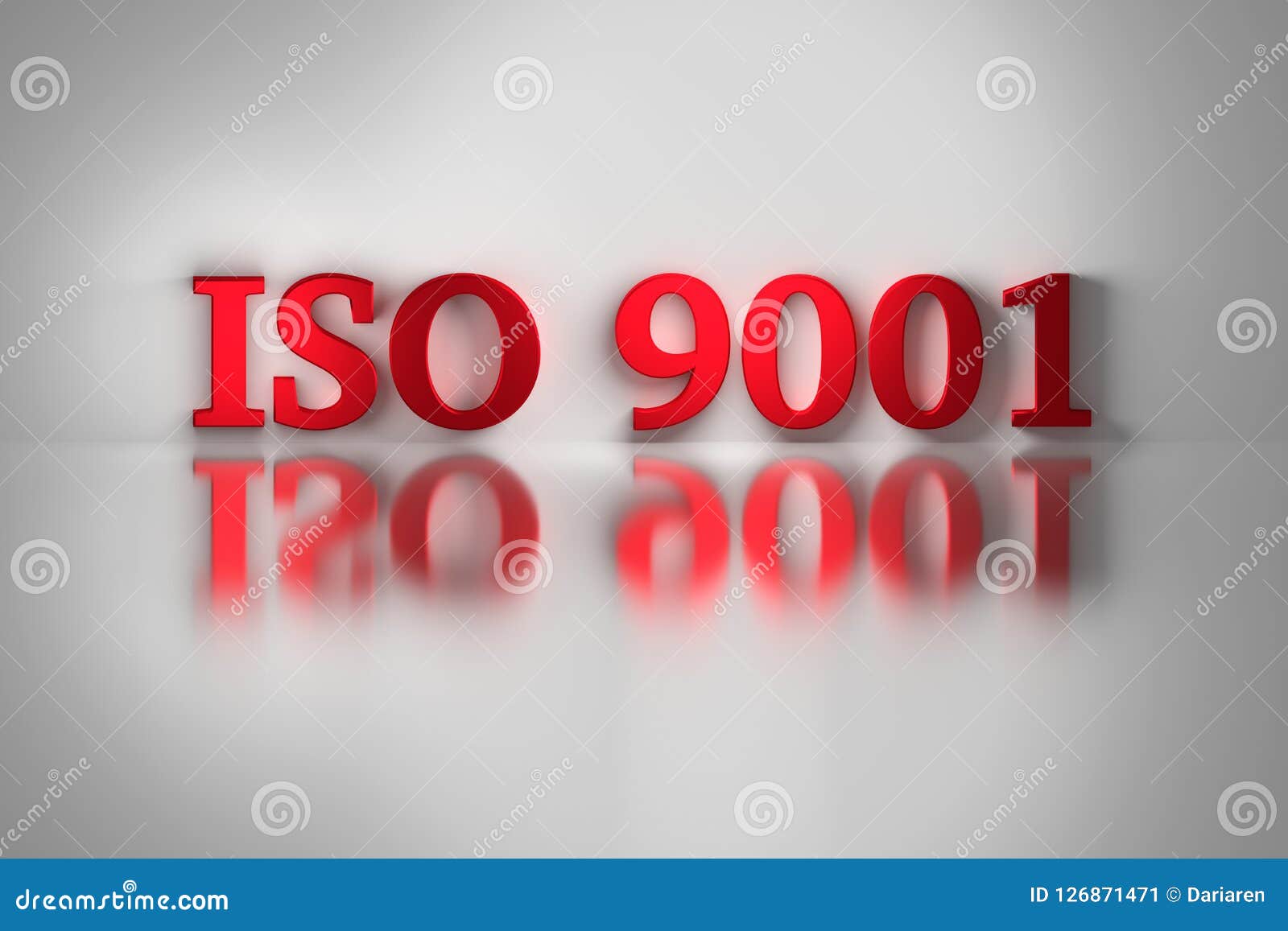 Red Letters of ISO 9001 Quality Standard. Stock Illustration ...