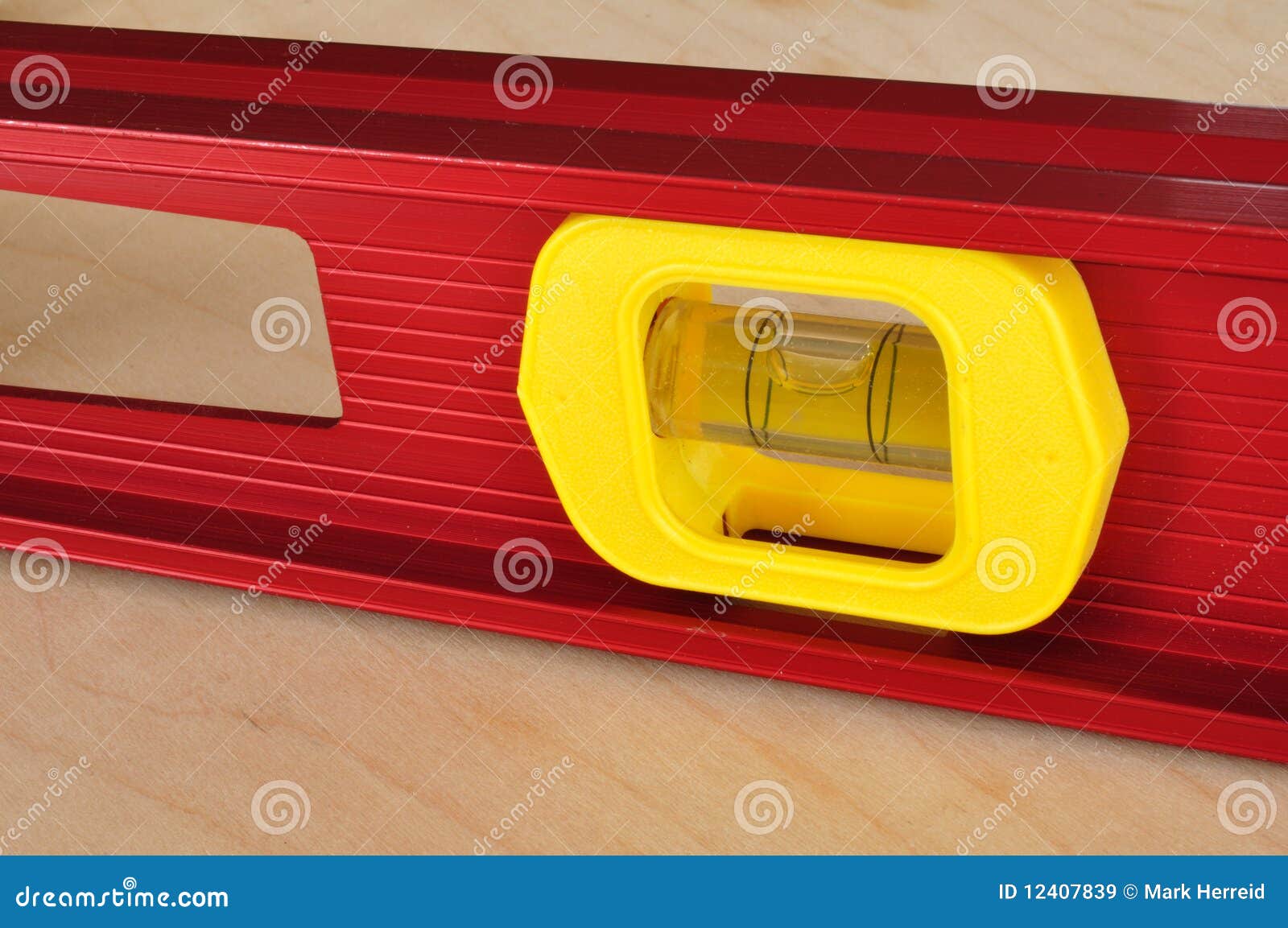 Red Level stock image. Image of tool, yellow, copy, closeup - 12407839
