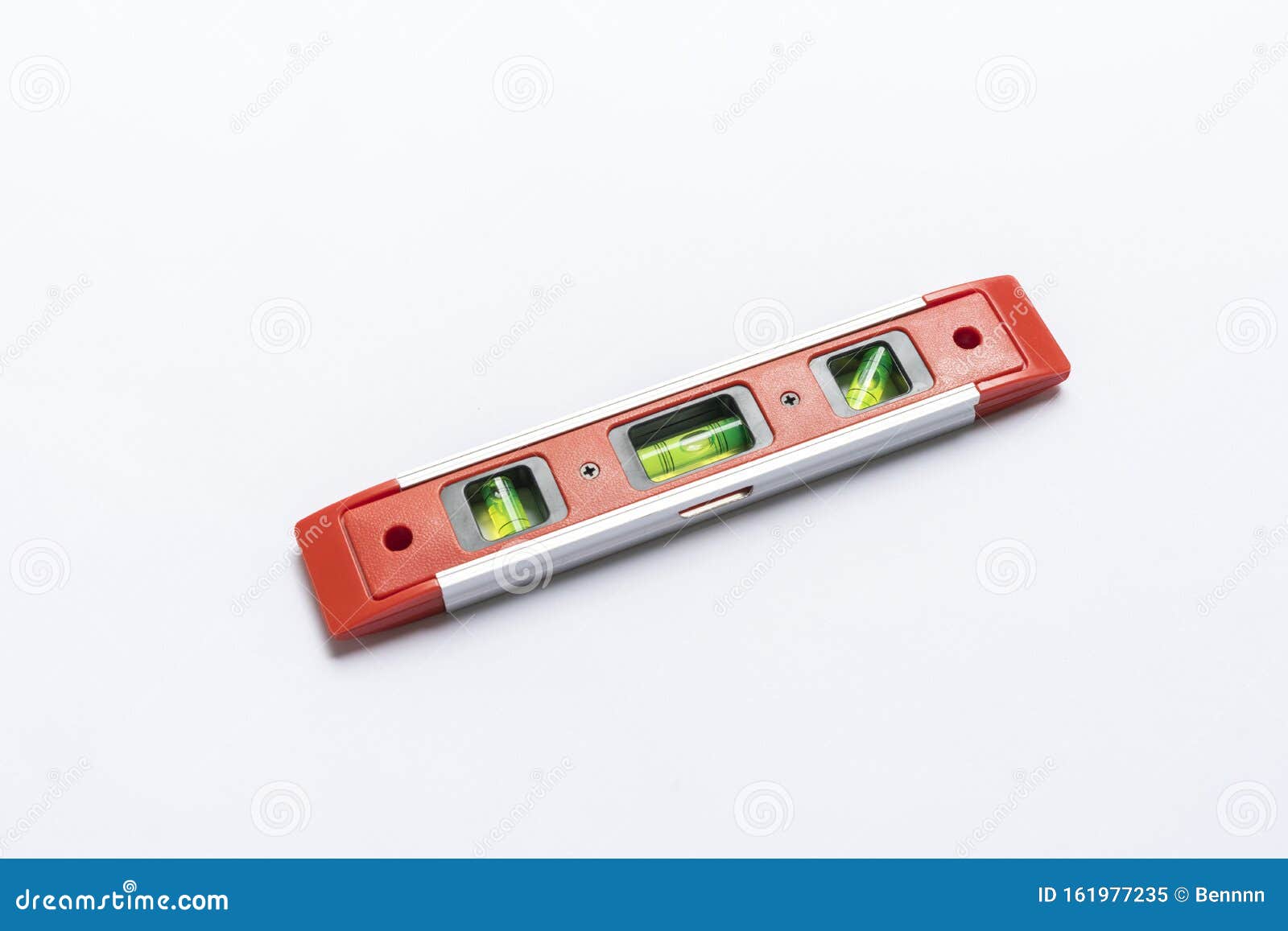 Red Level Tool Isolated on White Stock Image - Image of instrument ...