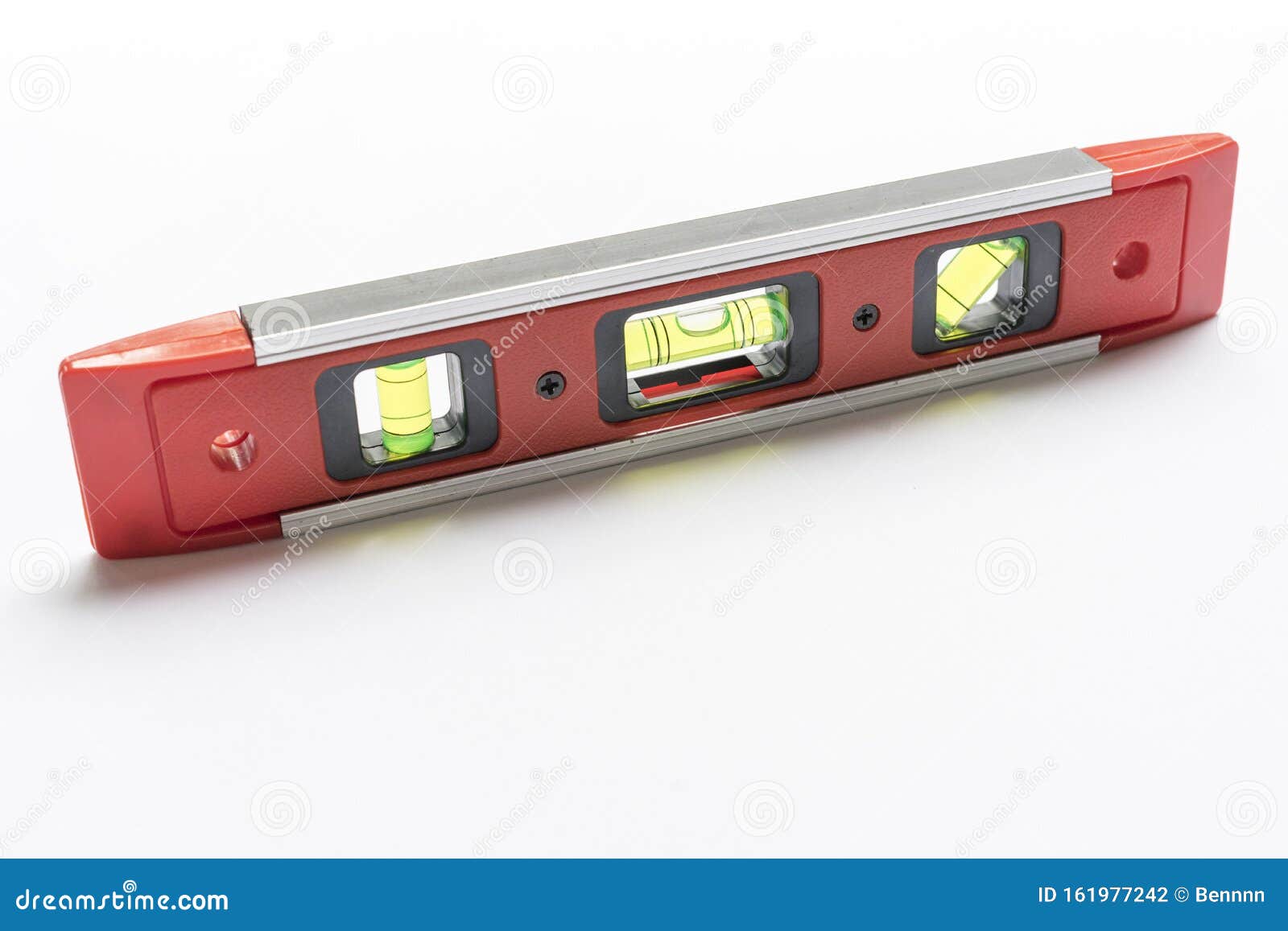 Red level tool on white stock photo. Image of items - 161977242