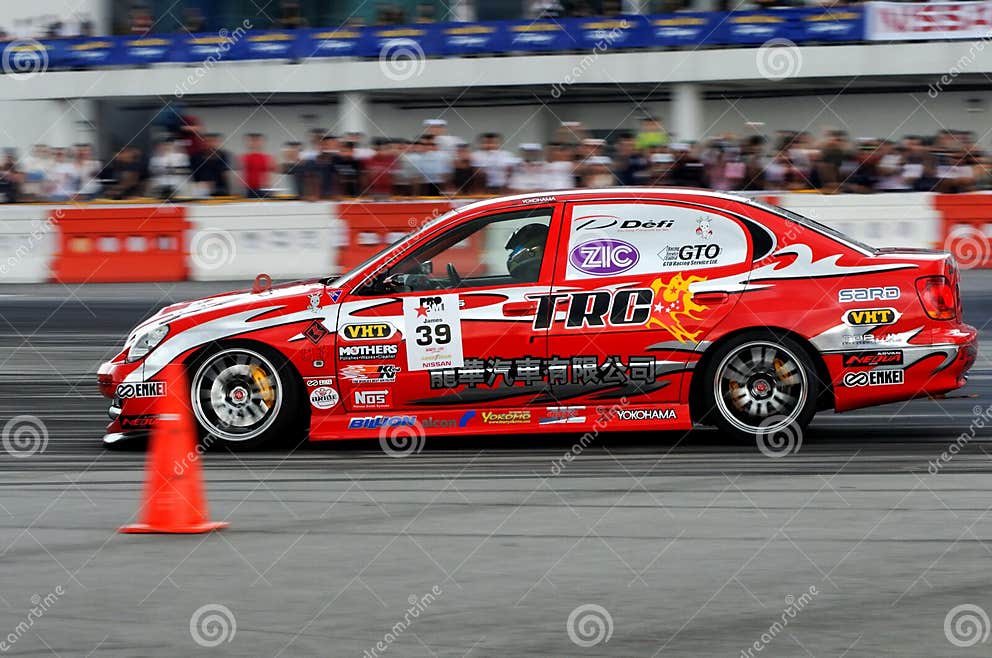 Red Lexus Drifting in Formula Drift Championship Editorial Photography ...