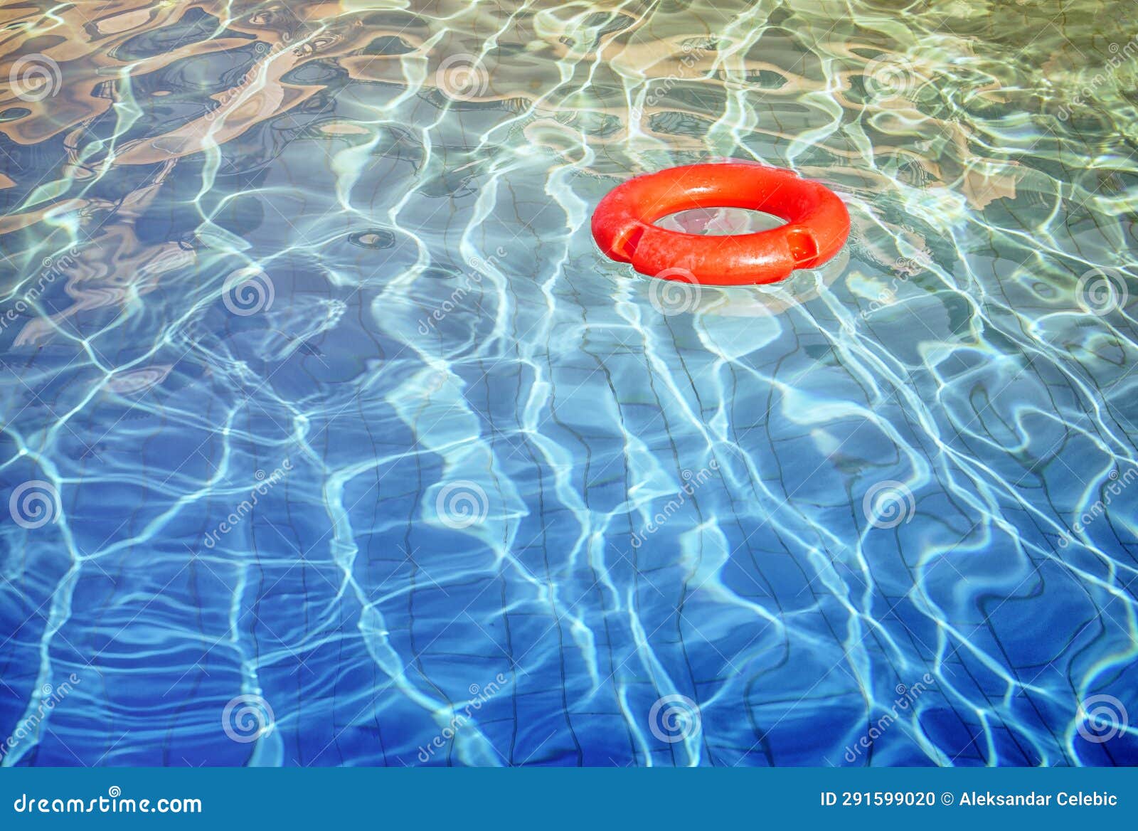 Red life belt at the pool. stock photo. Image of sunlight - 291599020