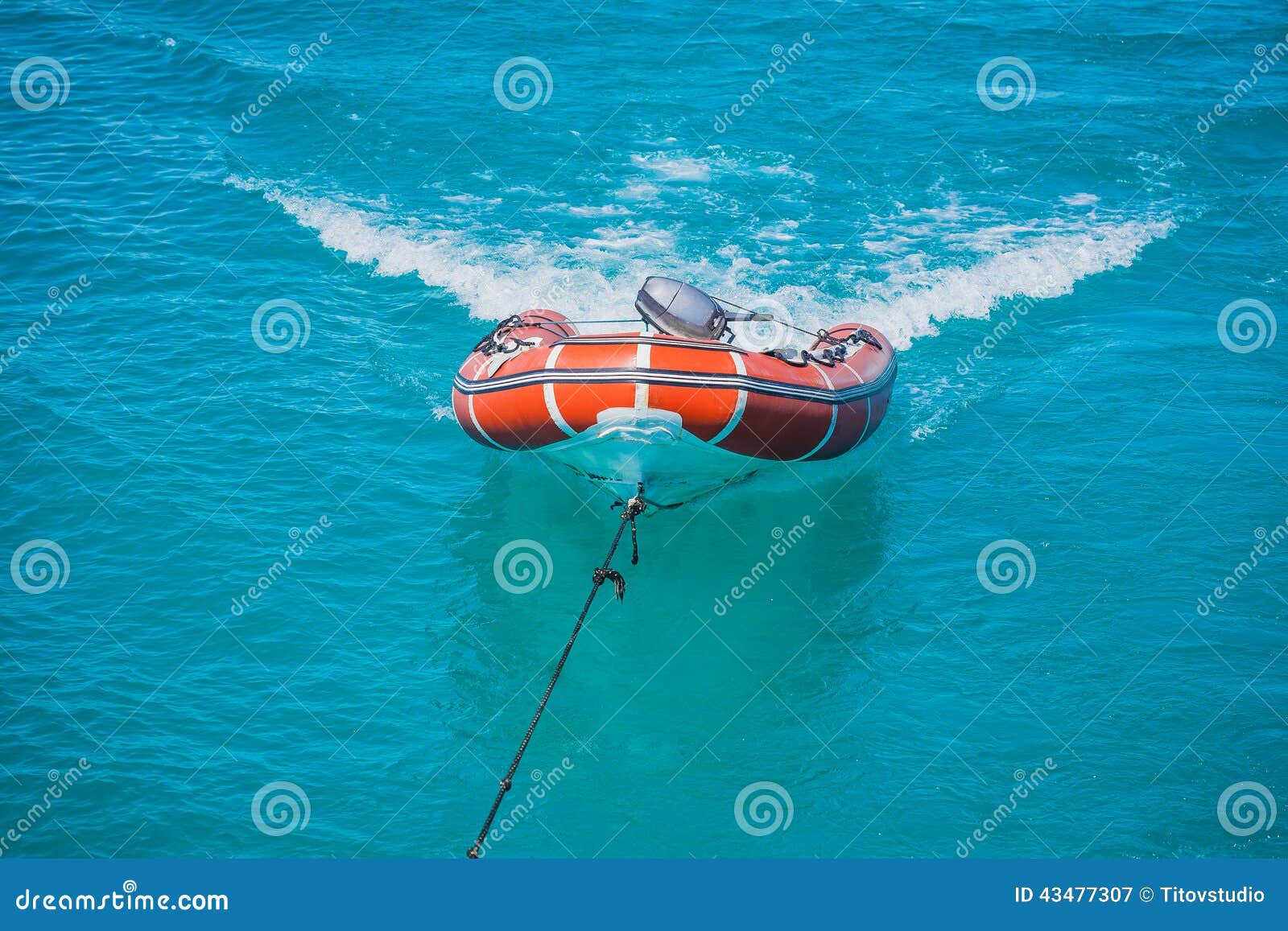 Red Lifeboat in the sea stock image. Image of boat, help - 43477307