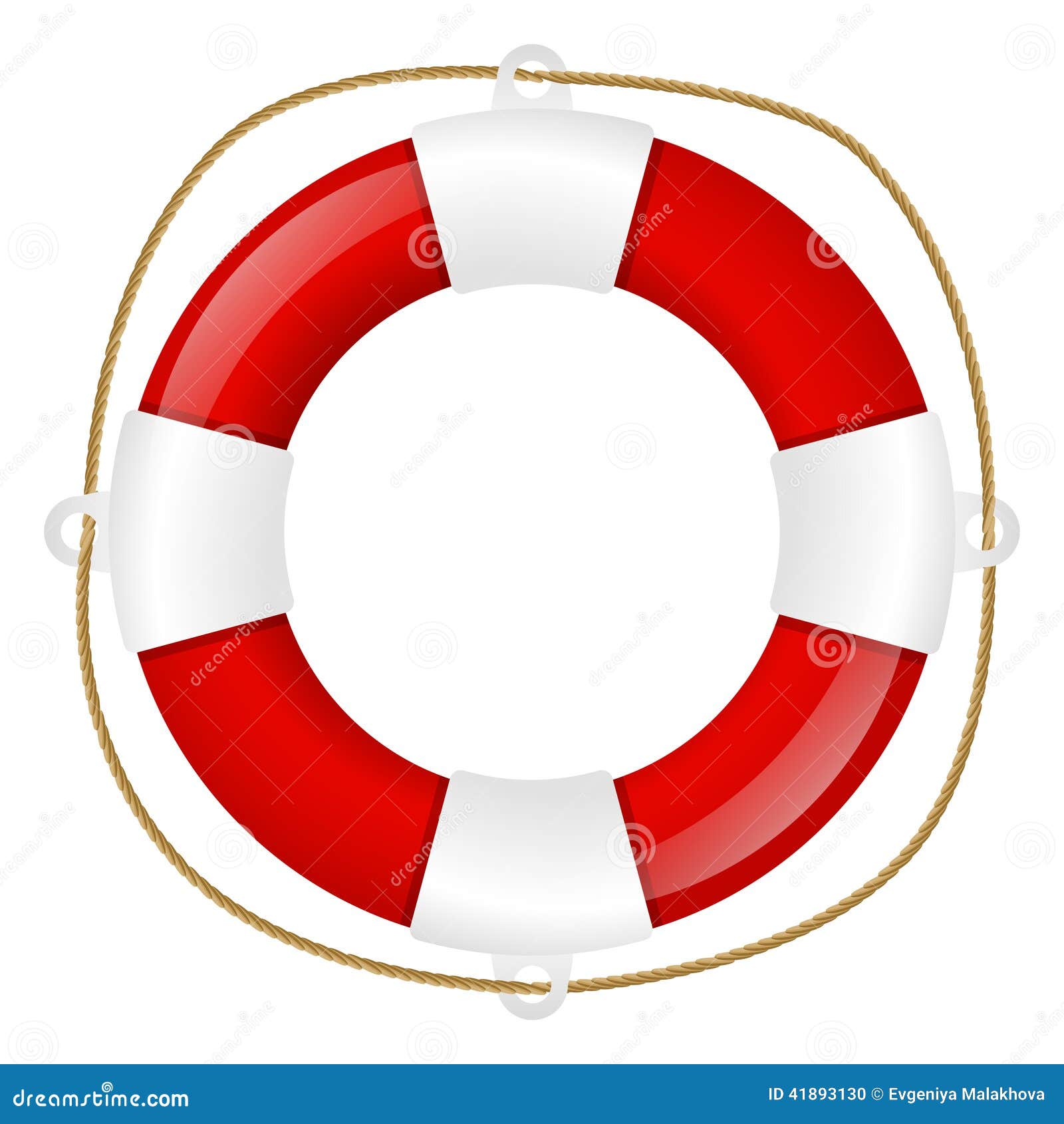 Red lifebuoy stock vector. Illustration of life, lifesaver - 41893130
