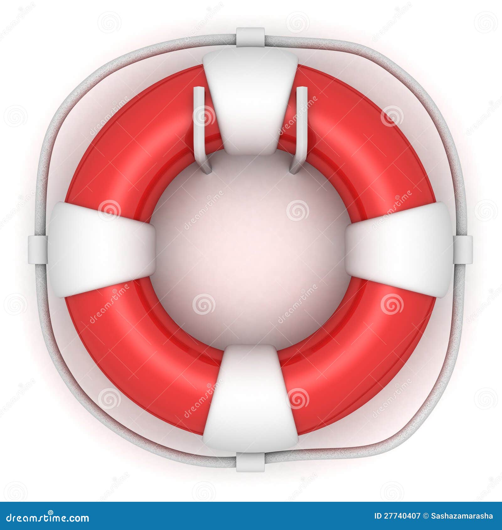 Red lifebuoy on white wall stock illustration. Illustration of rope ...