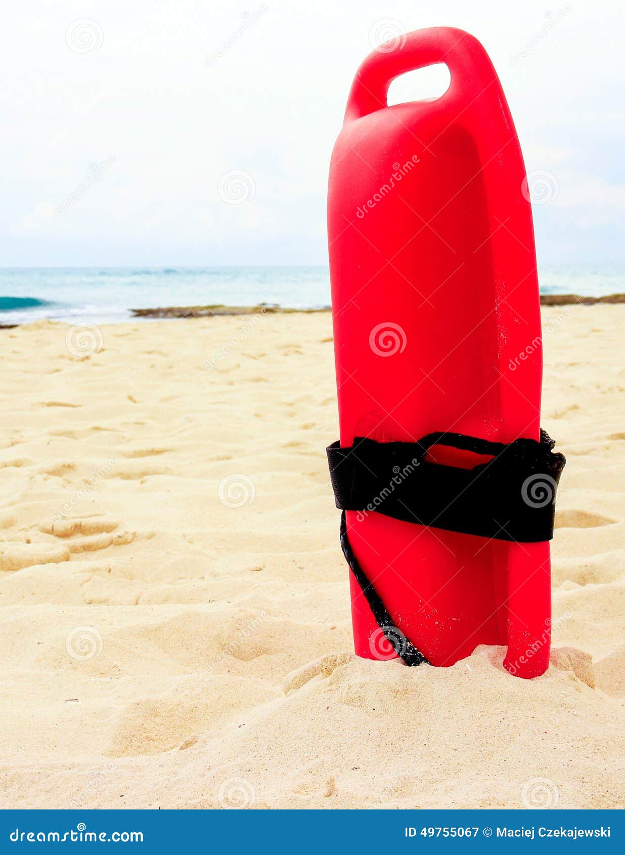 Red lifeguard tube stock image. Image of sandy, rescue - 49755067