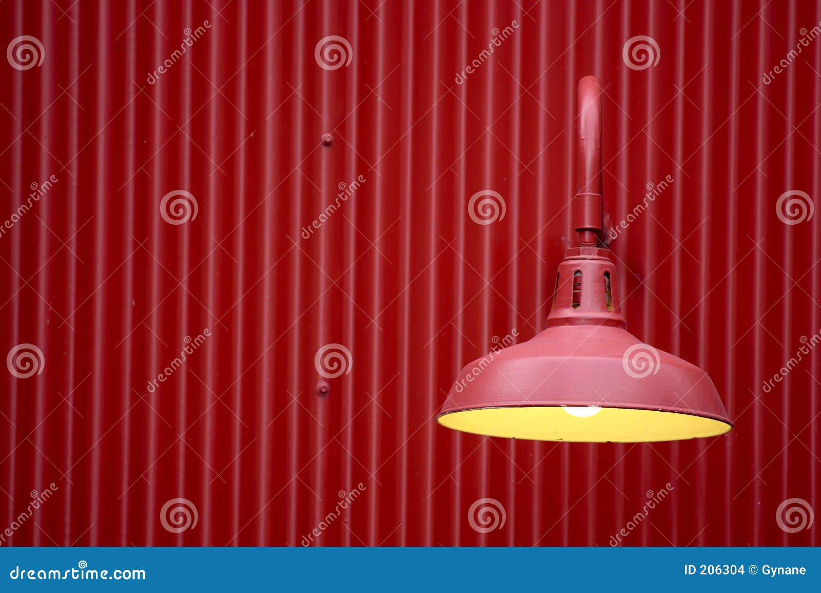 Red Light Against Red Metal Background Stock Photo - Image of color ...