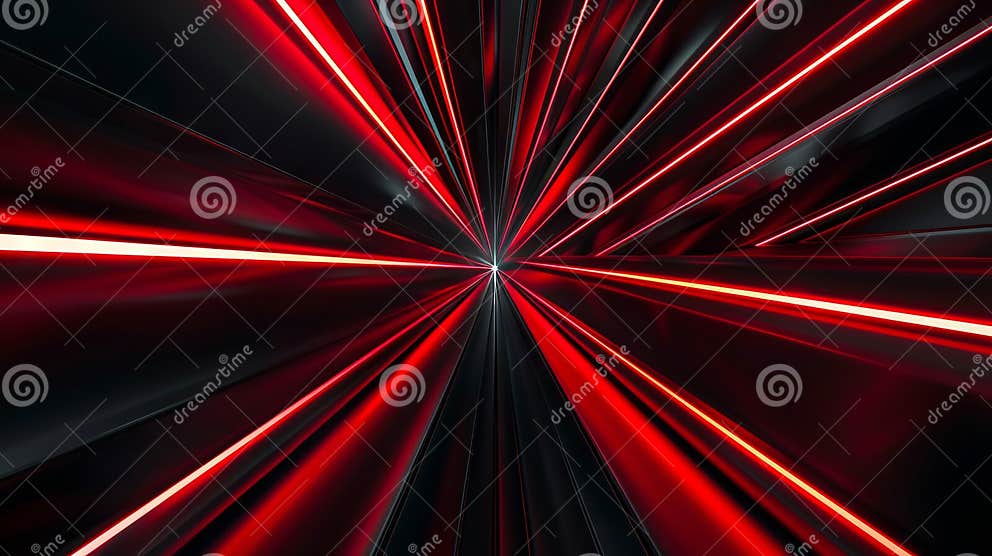 A Red Light Beams in a Dark Background Stock Image - Image of abstract ...