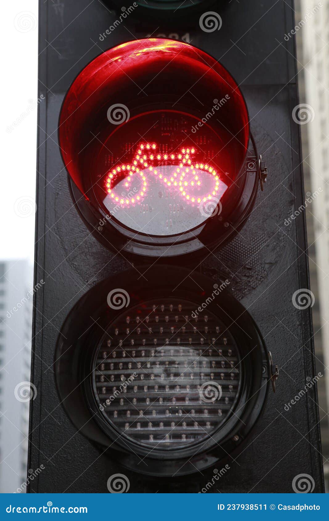 Red light for bicycle stock image. Image of light, cityscape - 237938511
