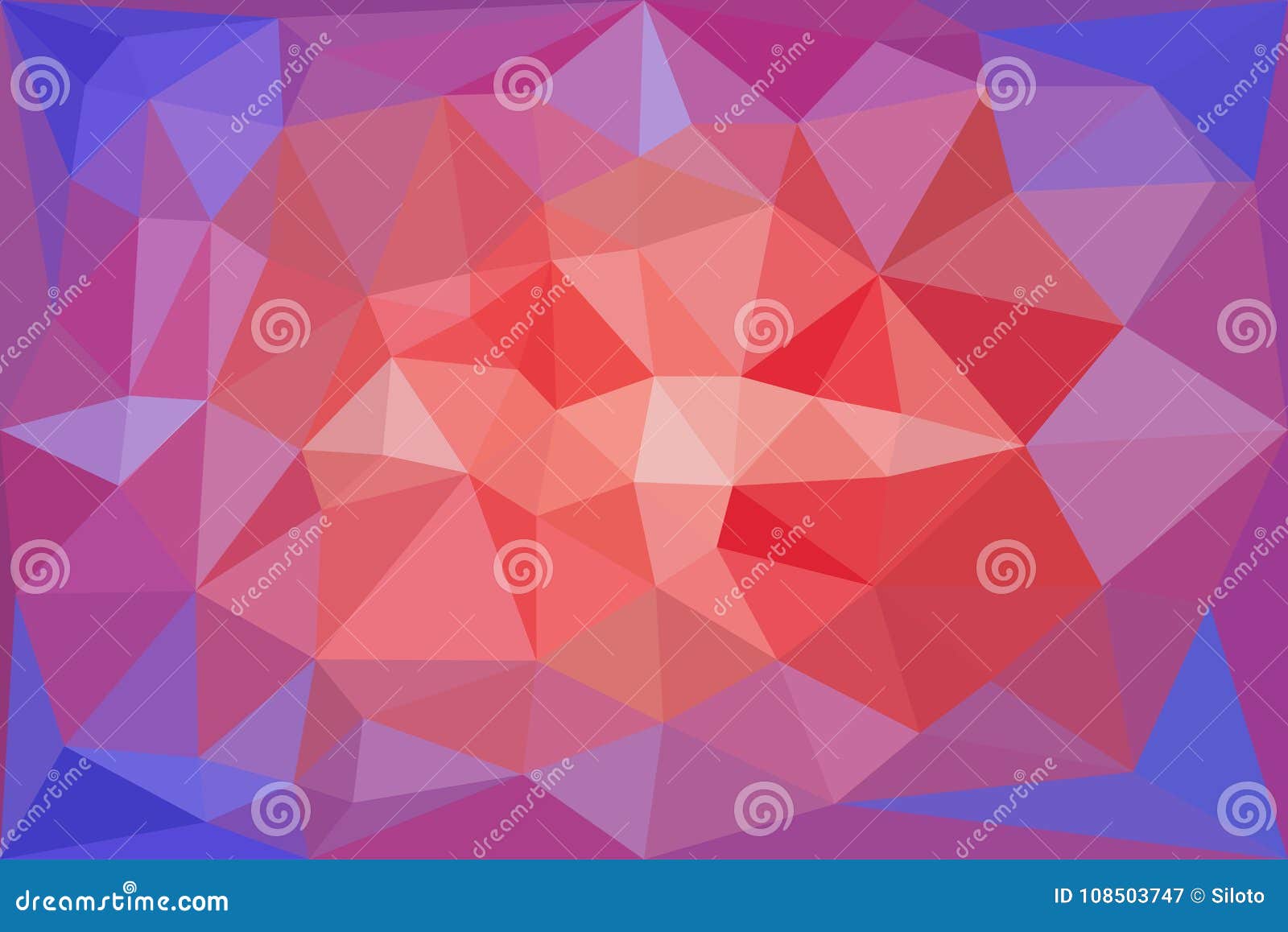 Red, Light Red and Blue Triangular Pattern - Triangles Mosaic Stock ...
