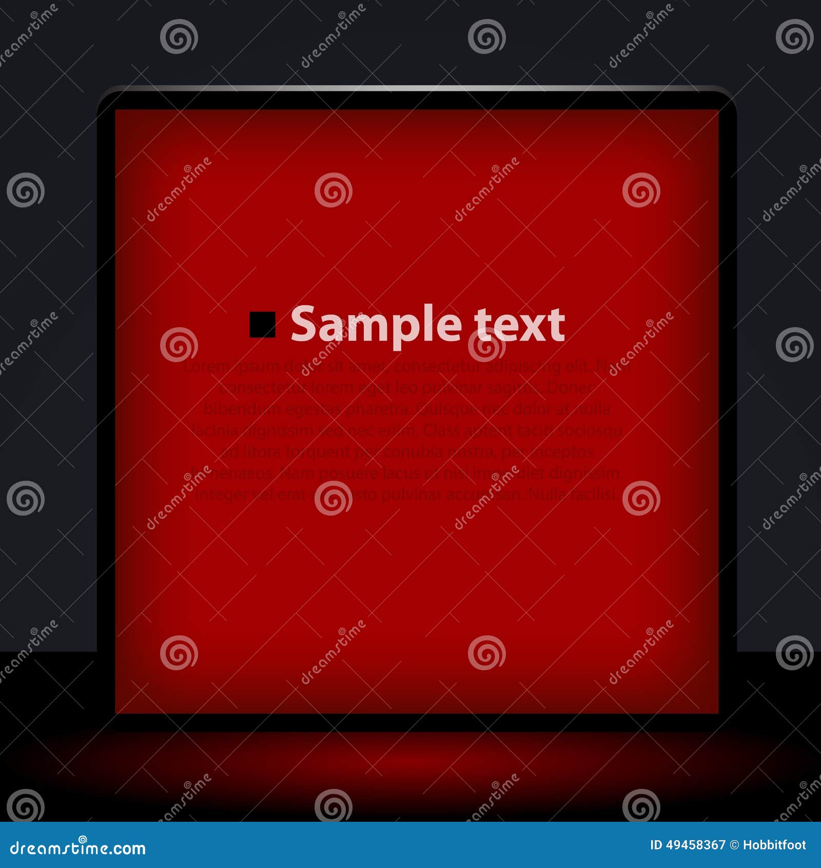 Red Light Box Illustration. Stock Vector - Illustration of backlight ...