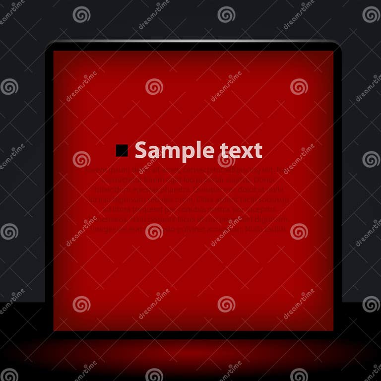 Red Light Box Illustration. Stock Vector - Illustration of backlight ...
