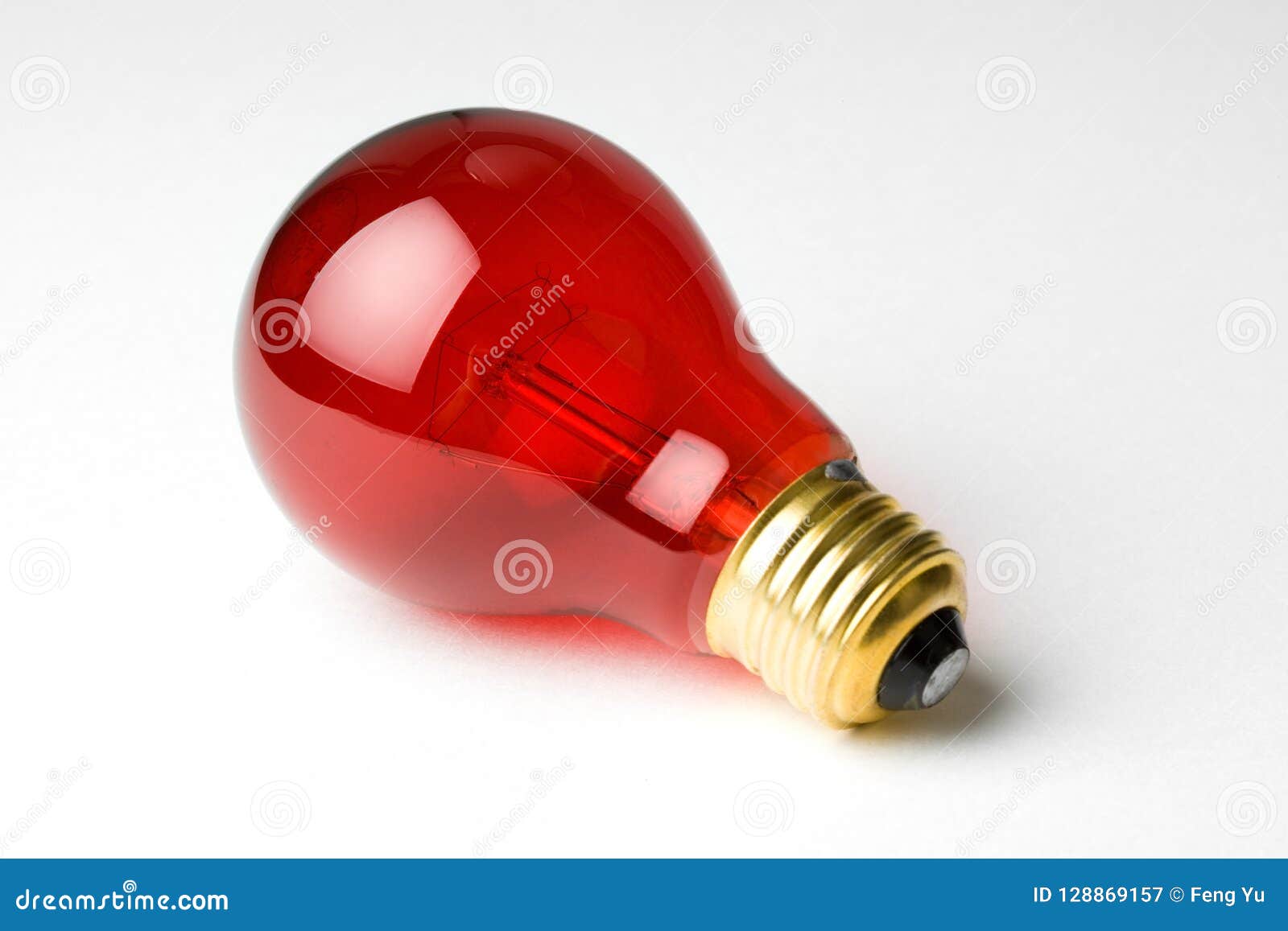 Red Light Bulb stock image. Image of white, electric - 128869157