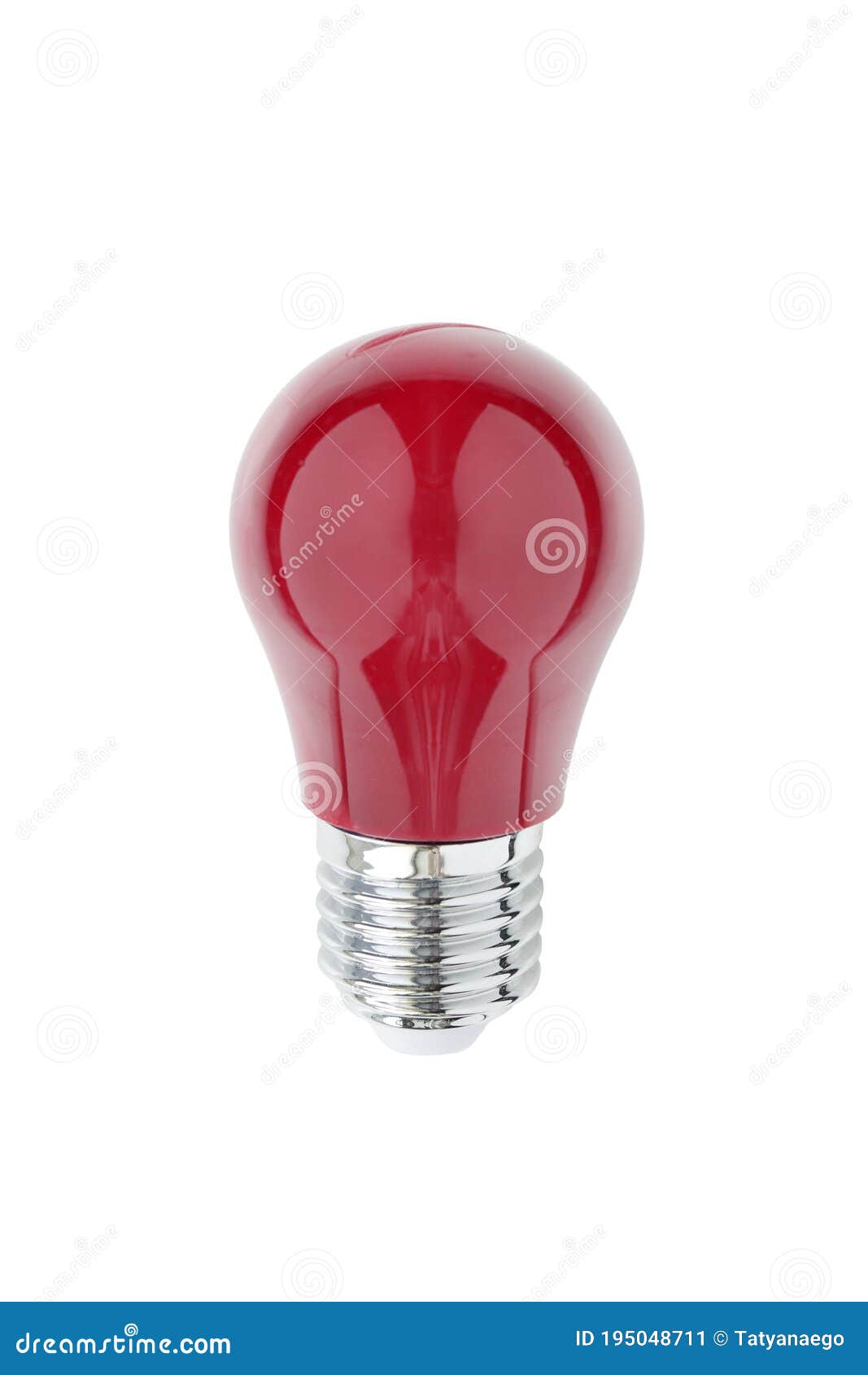 Red light bulb isolated stock image. Image of fluorescent - 195048711