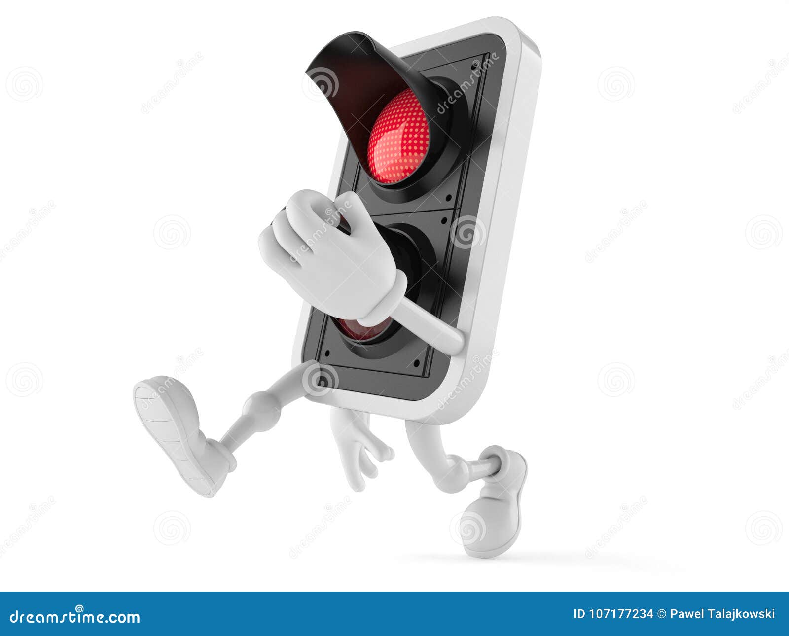 Red Light Character Running Stock Illustration - Illustration of fast ...