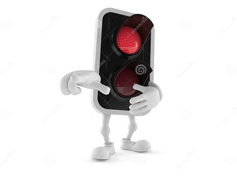 Red light character stock illustration. Illustration of stop - 102558498