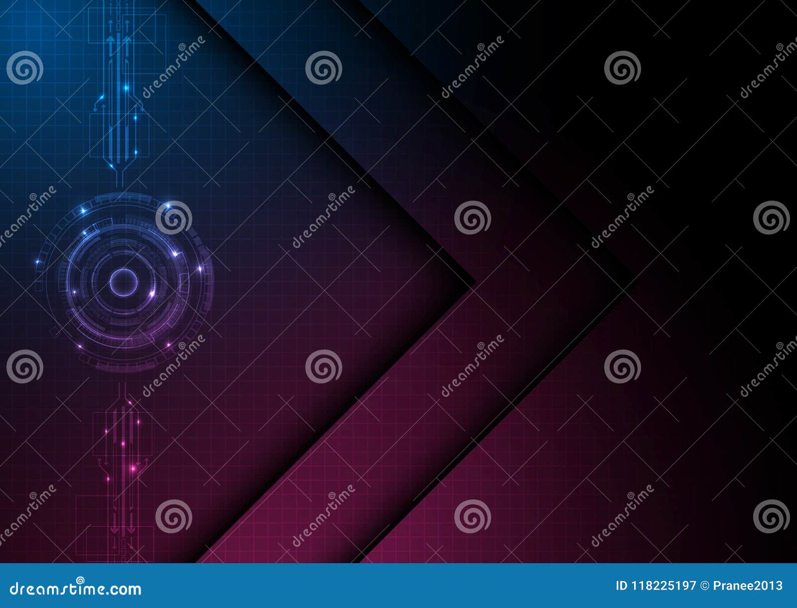 Red Light Digital Technology Background Stock Vector - Illustration of ...