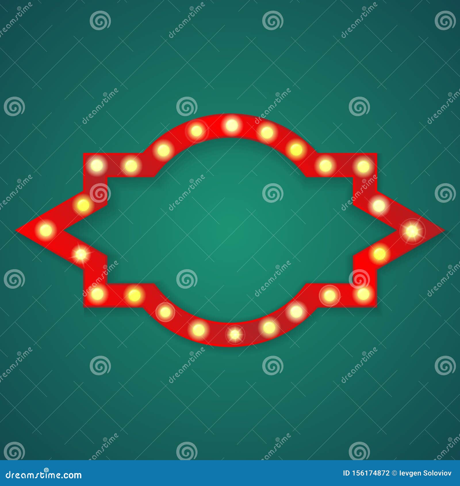 Red Light Figure Frame Background Stock Vector - Illustration of ...