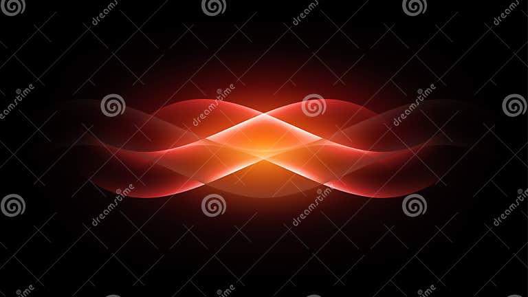 Red Light Wave Vector Illustration Stock Vector - Illustration of ...