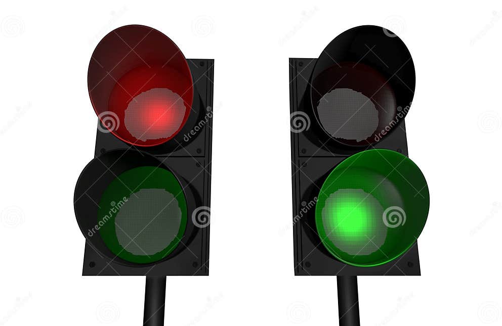 Red light, green light stock illustration. Illustration of choice ...
