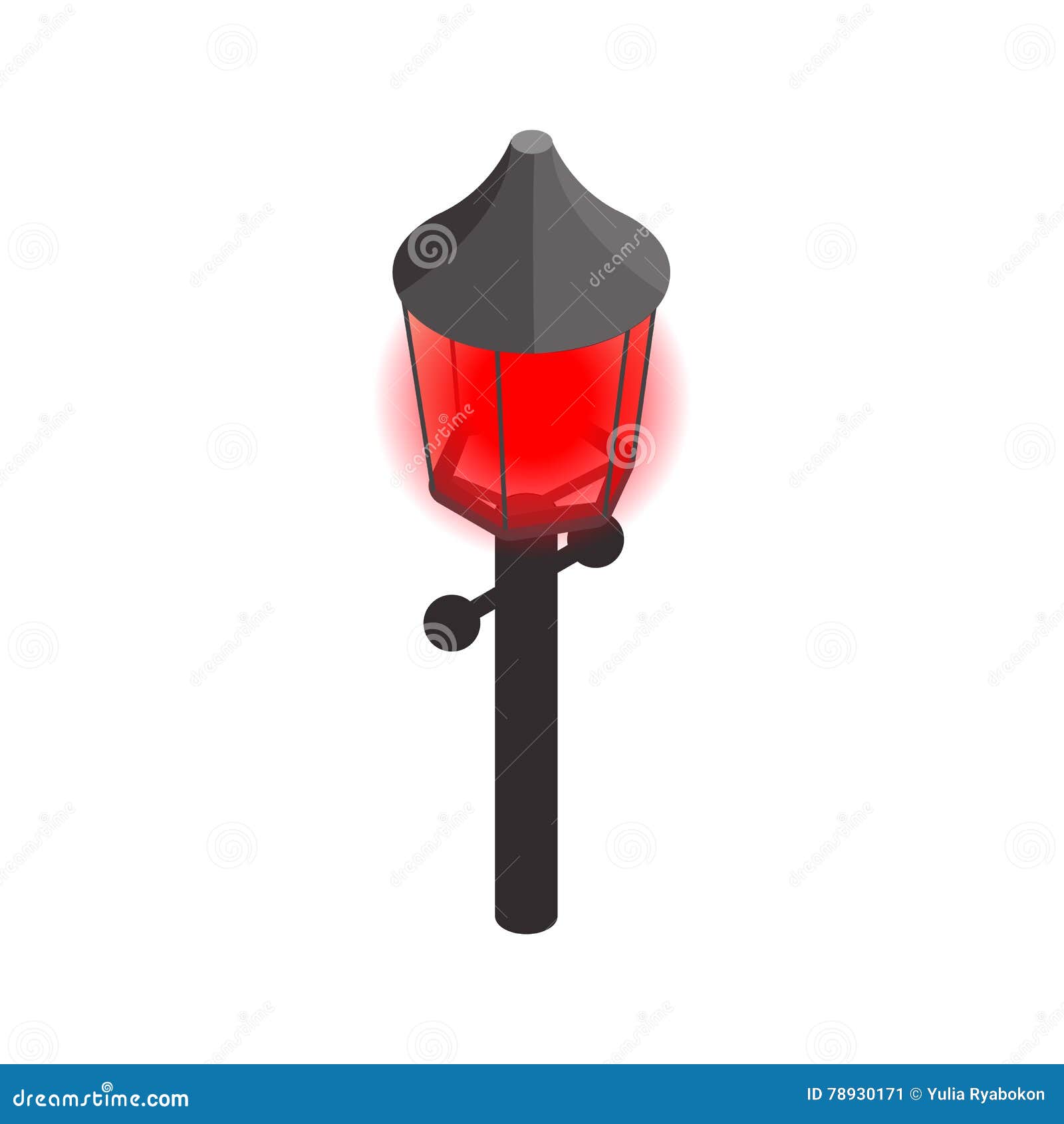 Red Light Icon, Isometric 3d Style Stock Vector - Illustration of area ...