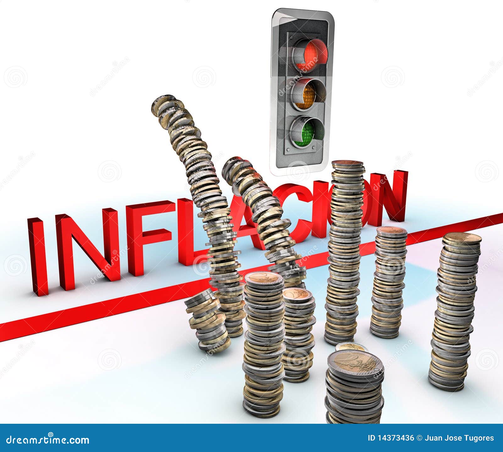 Red Light On Inflation Royalty-Free Stock Image | CartoonDealer.com ...