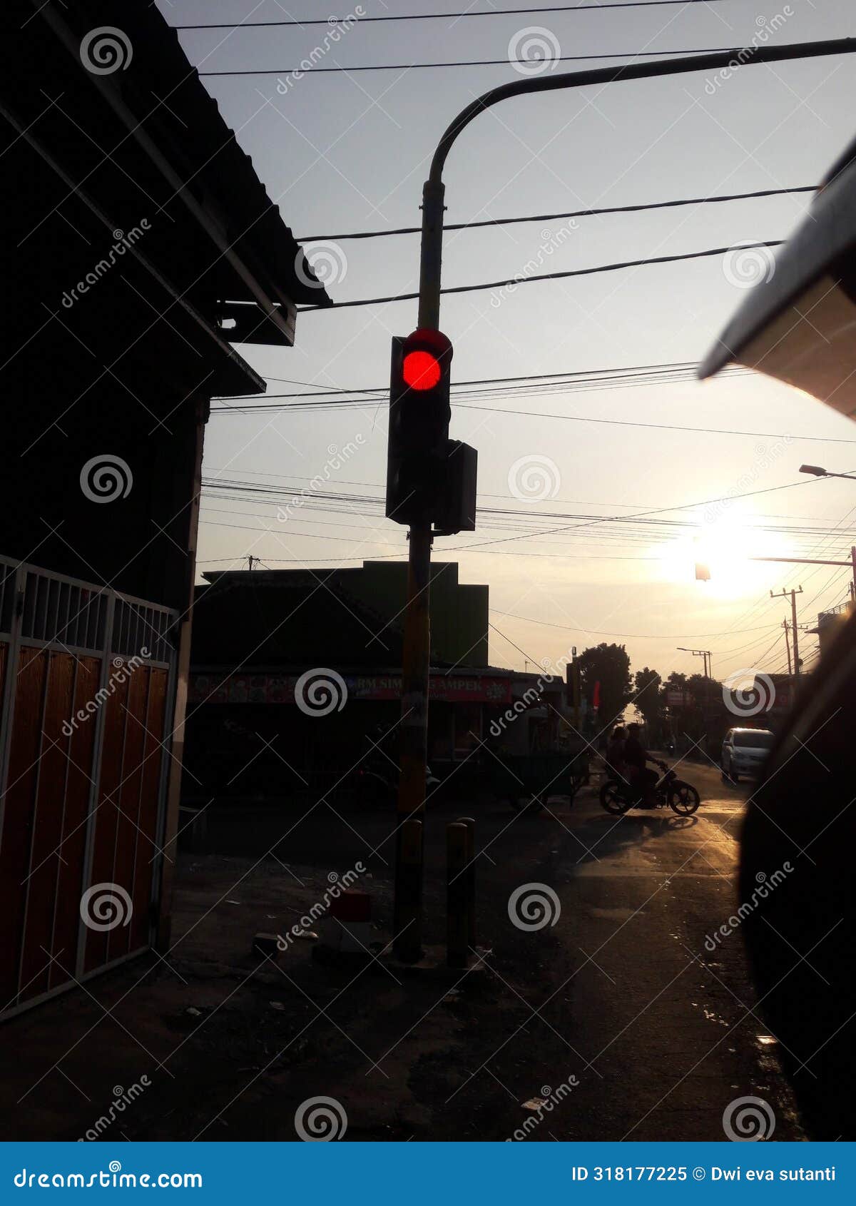 Red Light at the Inter Section Stock Image - Image of inter, traffic ...
