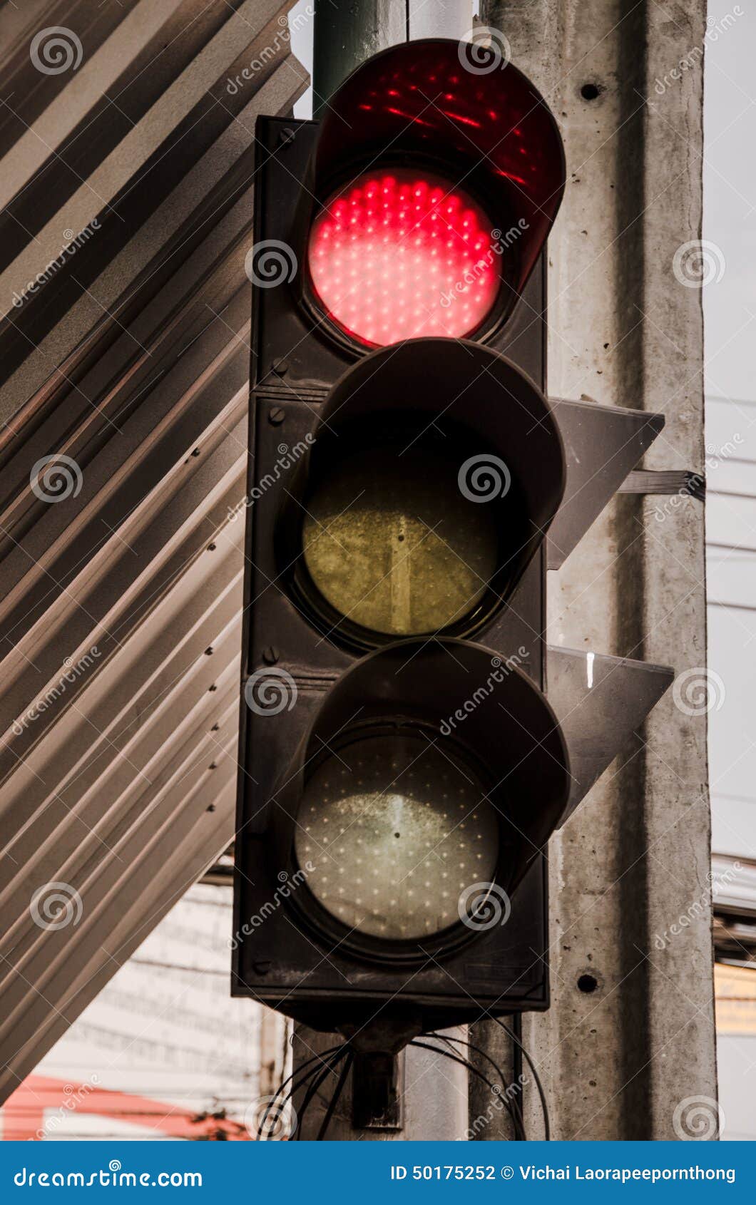 Red Light at the Intersection Stock Photo - Image of urban, traffic ...