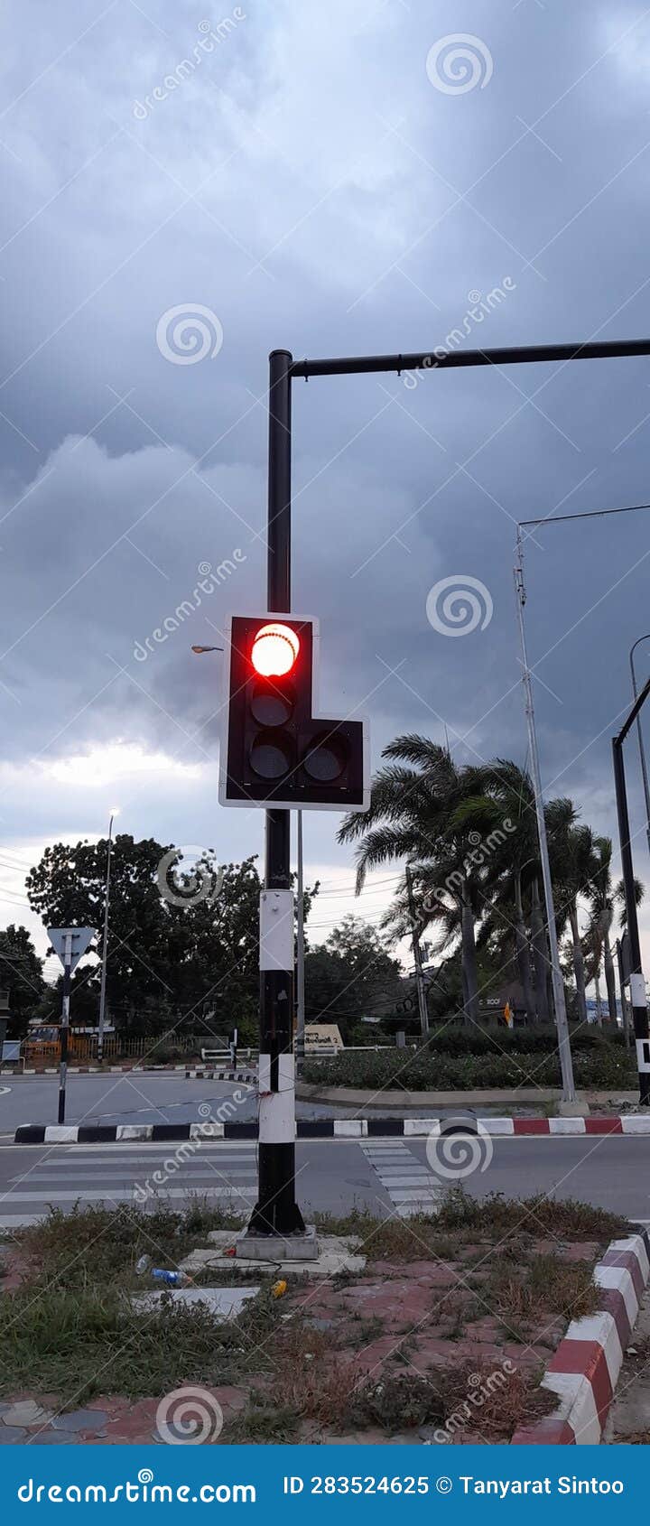 The Red Light at the Intersection is a Signal for the Traffic To Stop ...