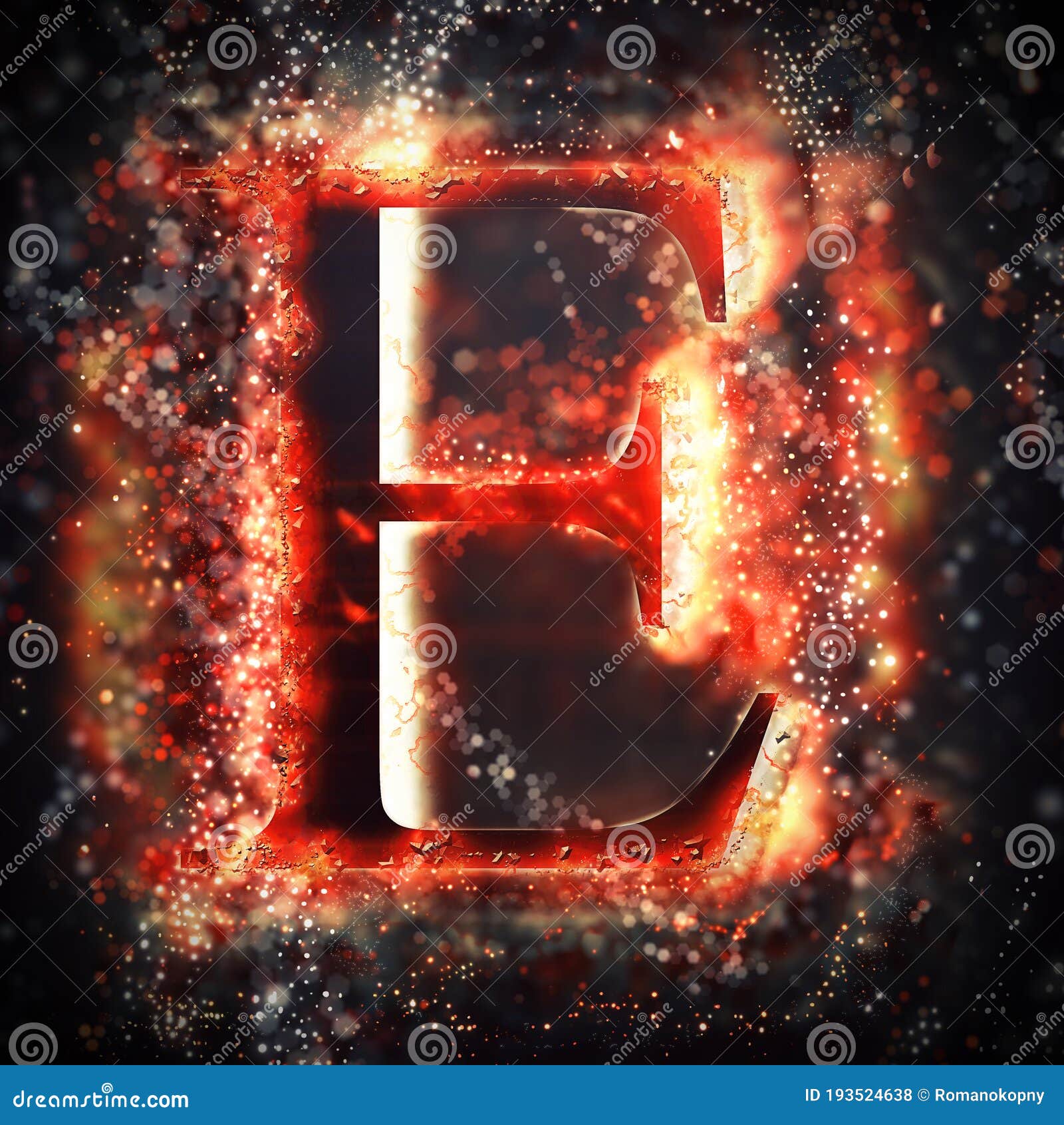 Red light letter E stock illustration. Illustration of alphabet - 193524638