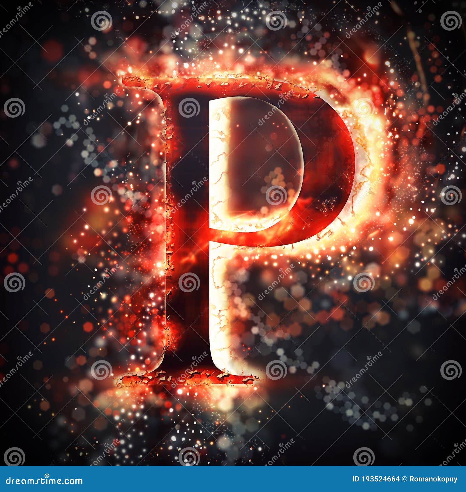 Red light letter P stock illustration. Illustration of luminous - 193524664