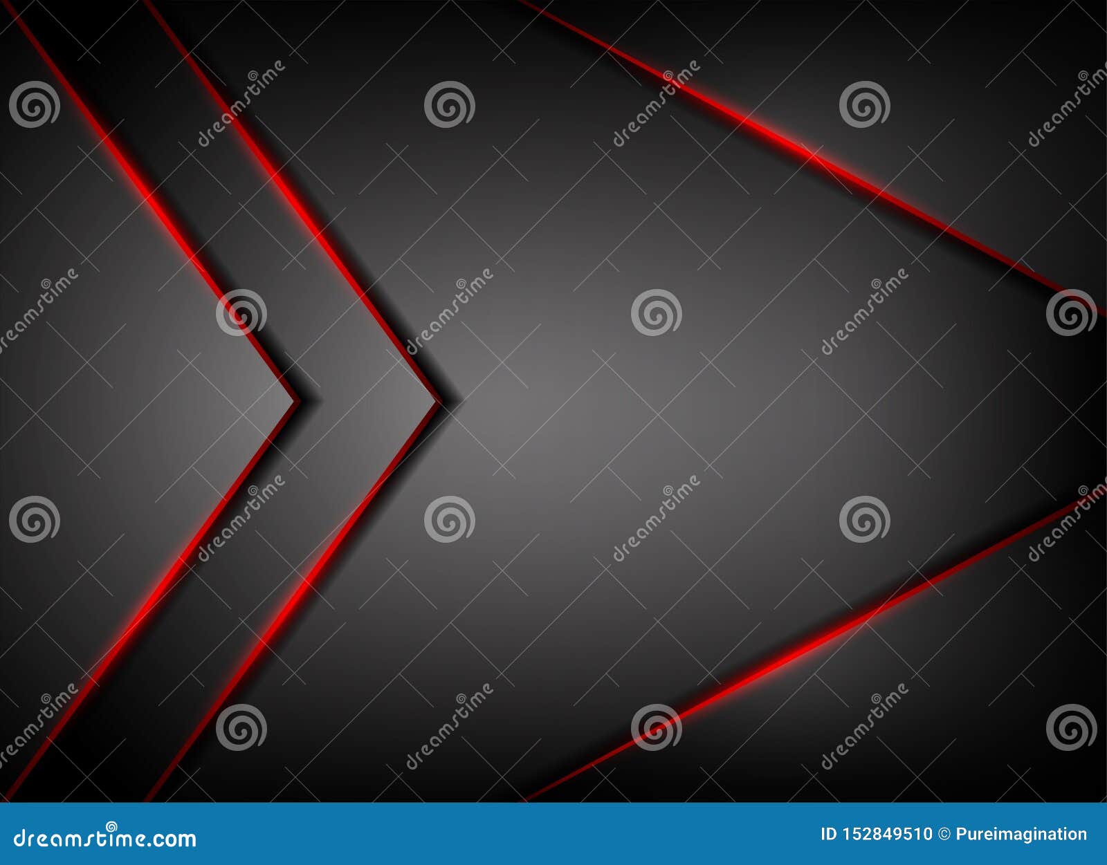 Red Light Line Shadow on Gray Background Stock Vector - Illustration of ...