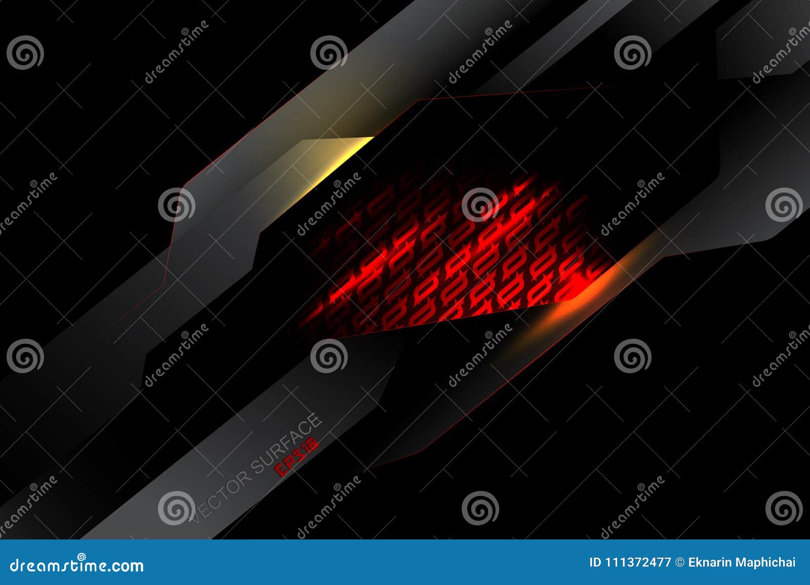 Red light on metal surface stock vector. Illustration of vector - 111372477