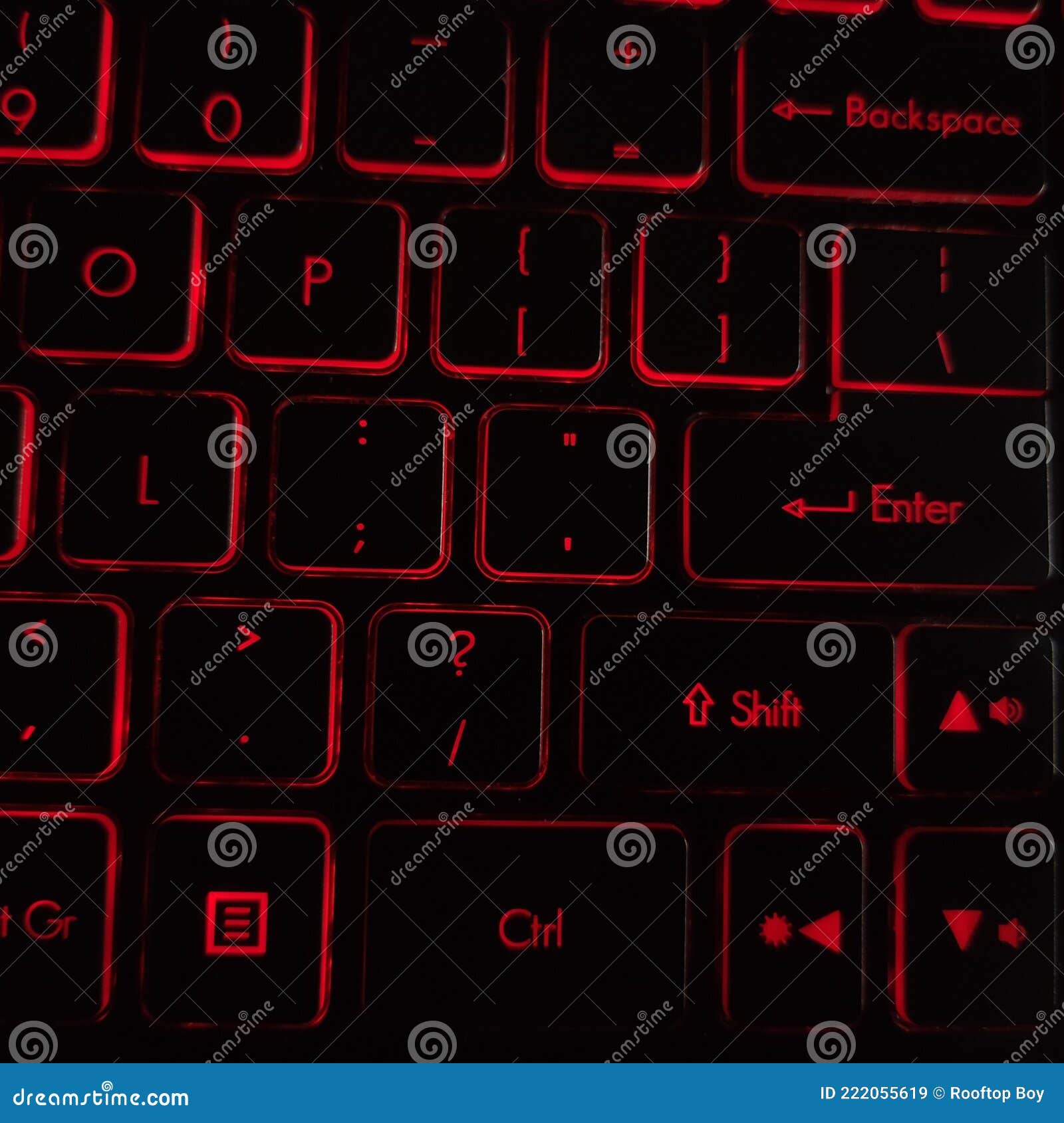 Red Light of My Gaming Keyboard Stock Image - Image of screenshot ...