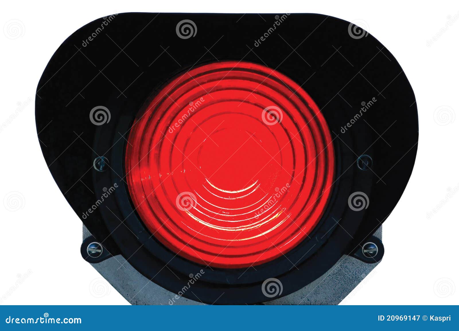 Red Light Railway Traffic Signal Isolated Stock Image - Image of points ...